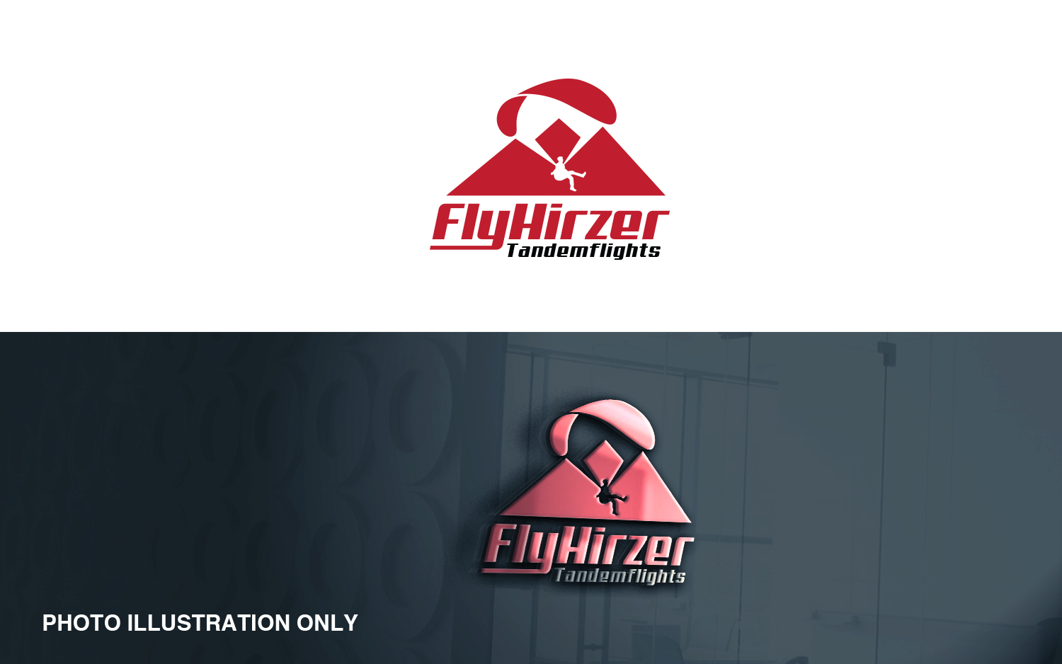 Modern, Personable Logo Design for FlyHirzer Tandemflights by MT | Design #23383762