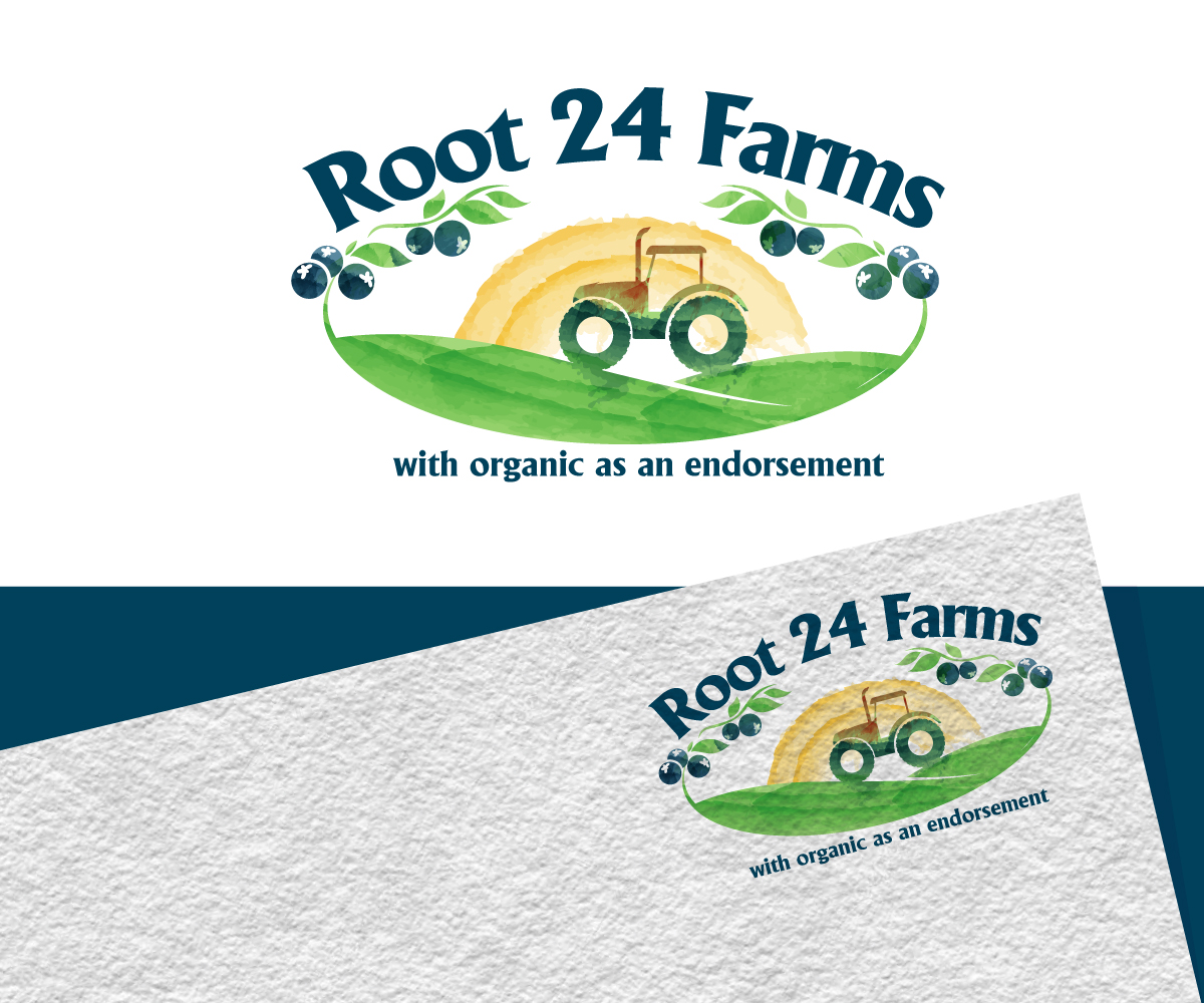 Bold, Modern Logo Design for Root 24 Farms with organic as an ...