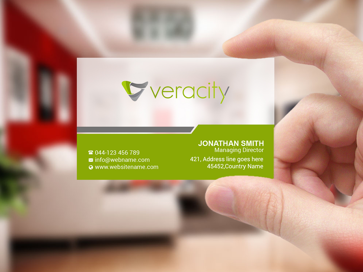 Elegant, Playful Business Card Design for veracity by Creations Box ...