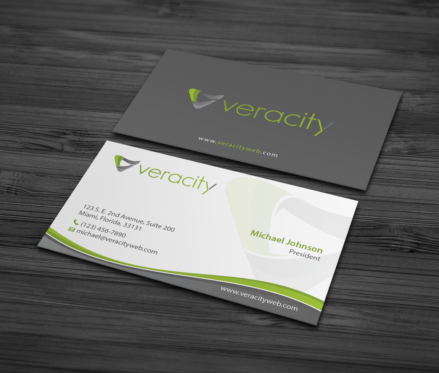 Elegant, Playful Business Card Design for veracity by MDesign | Design ...