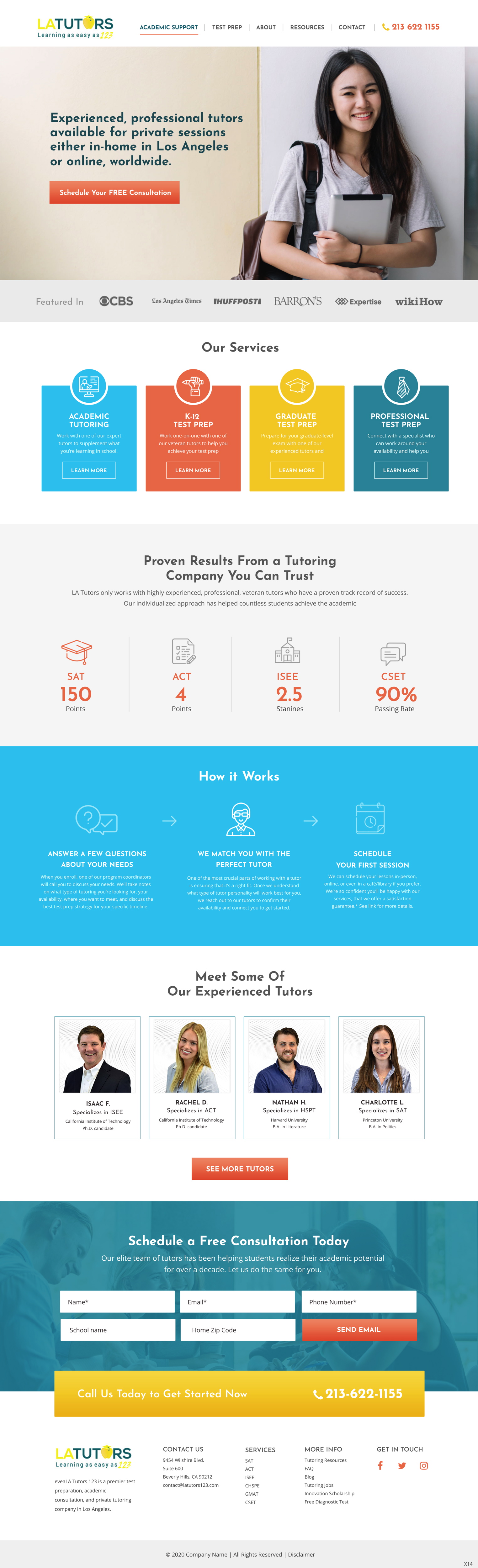 Elegant, Playful, Tutoring Web Design for a Company by pb | Design ...