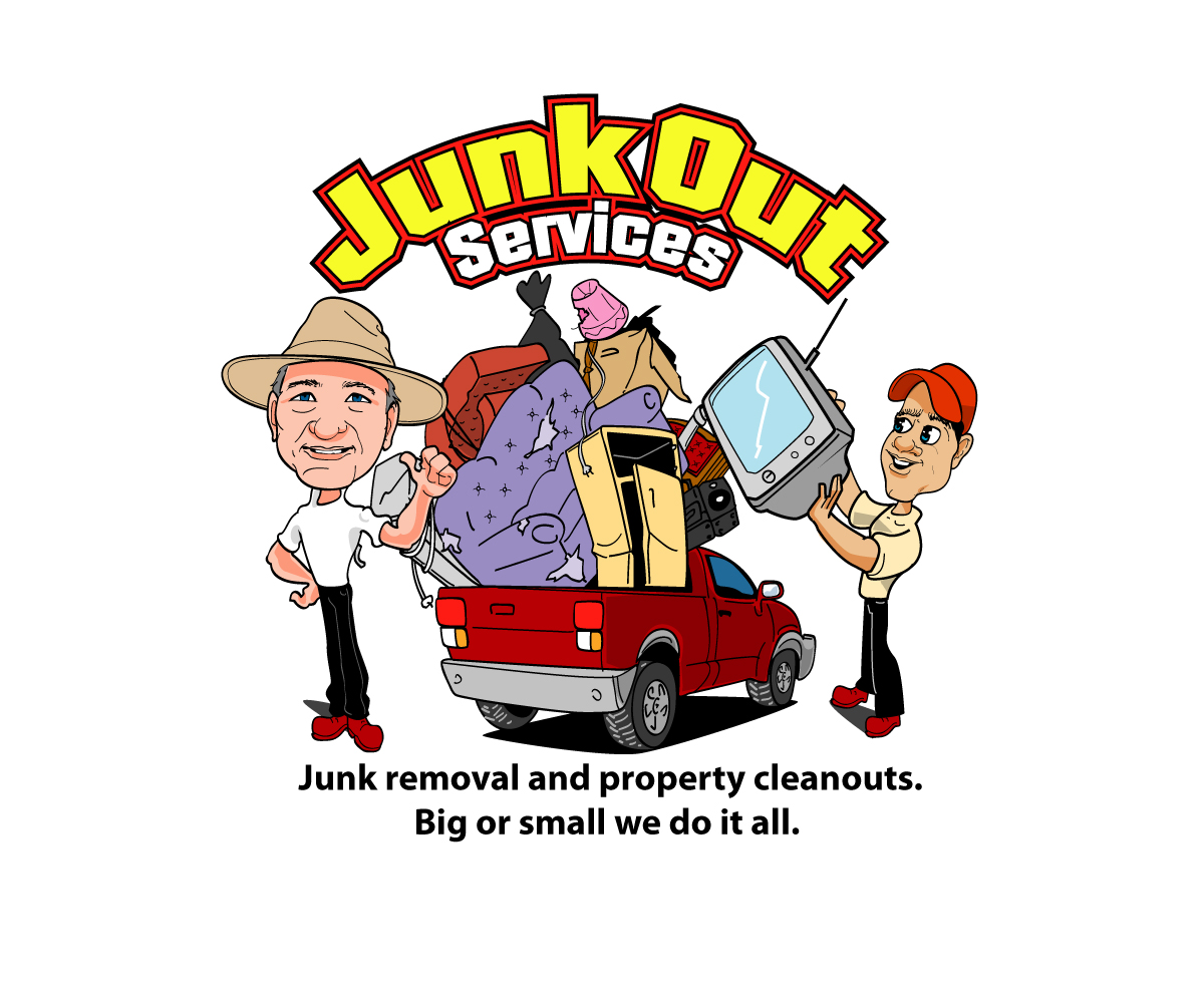 Personable, Colorful, Junk Removal Logo Design for Junk Out Services ...