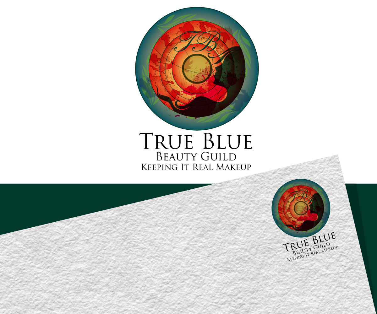 Feminine, Colorful, Makeup Logo Design for True Blue Beauty Guild ...