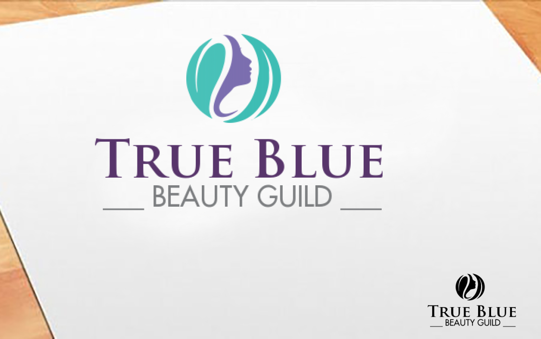 Feminine, Colorful, Makeup Logo Design for True Blue Beauty Guild ...