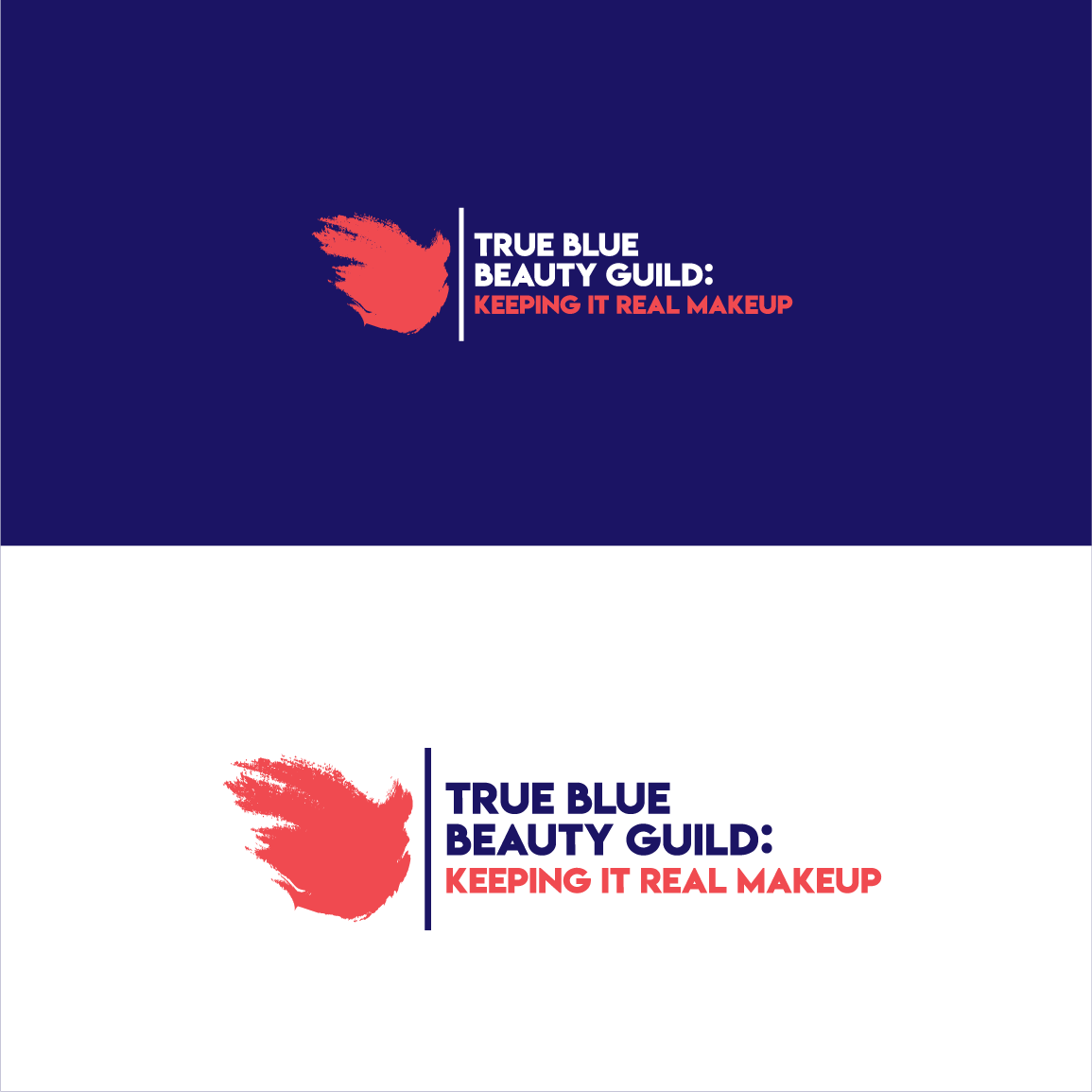 Feminine, Colorful, Makeup Logo Design for True Blue Beauty Guild ...