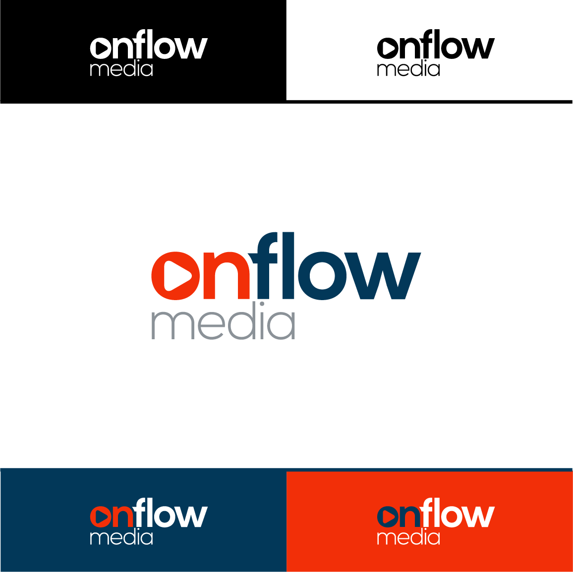 Bold, Modern, It Company Logo Design for onflow media by Fanol Ademi ...