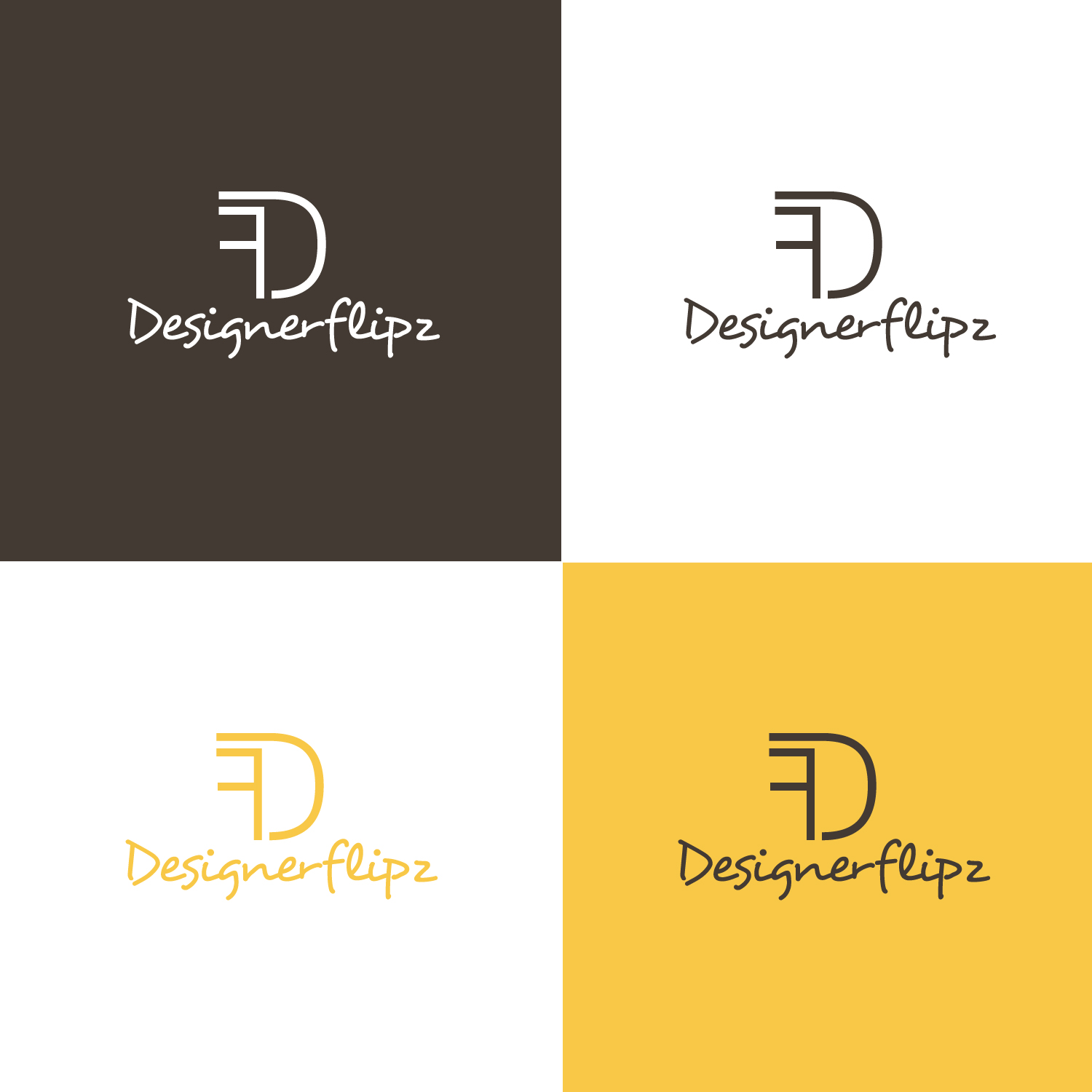 Elegant, Playful Logo Design for DesignerFlipz by FourtuneDesign ...