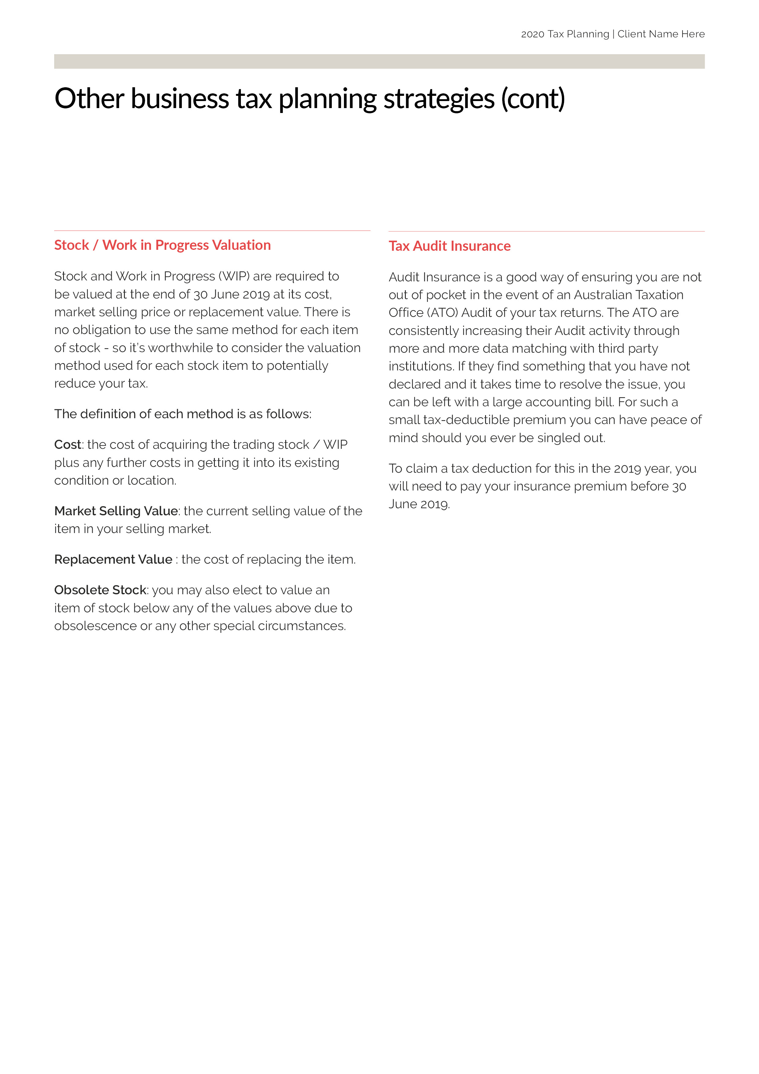 Upmarket, Professional, Accounting Word Template Design for a Company ...