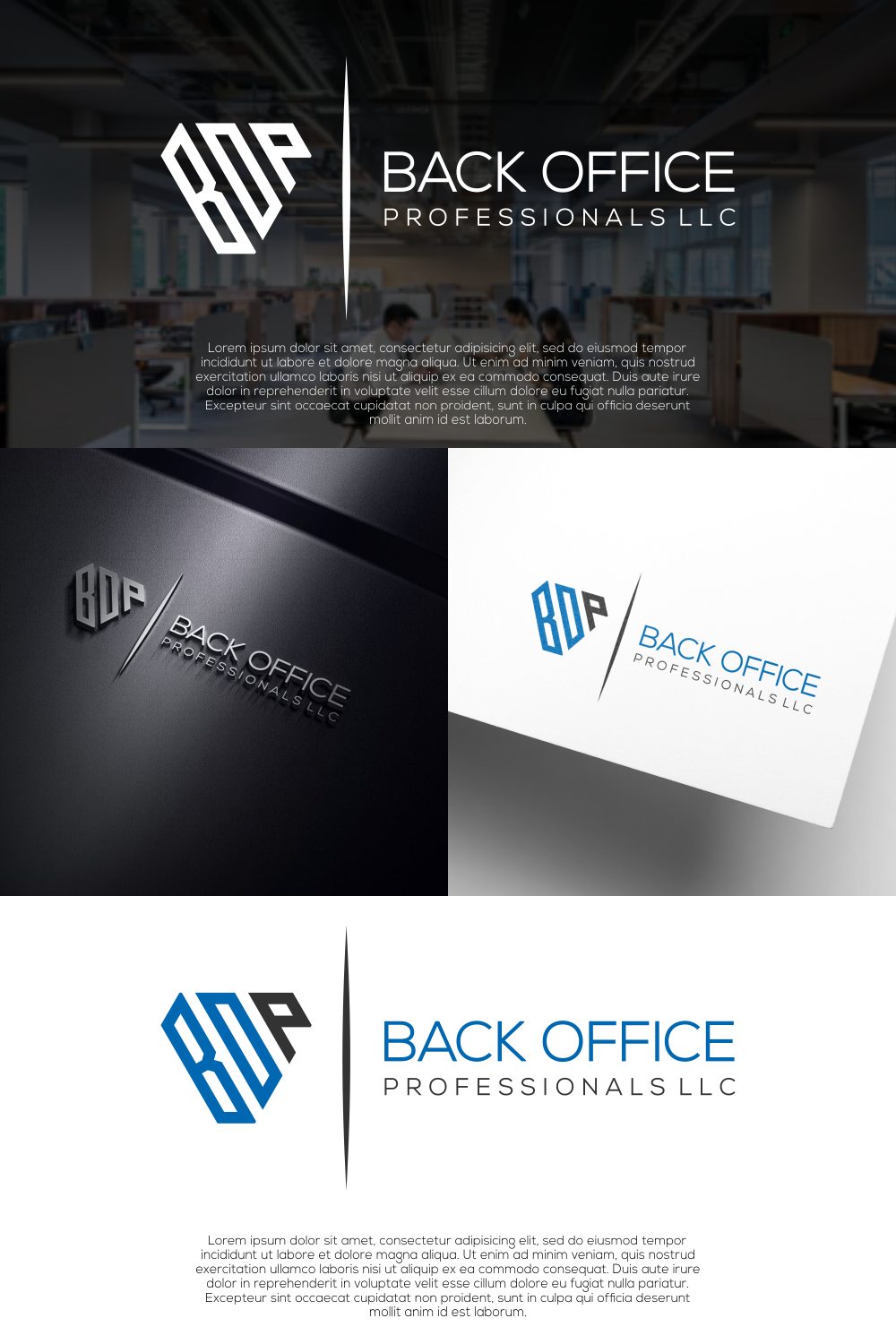 Elegant, Upmarket Logo Design for BACK OFFICE PROFESSIONALS LLC by laba ...
