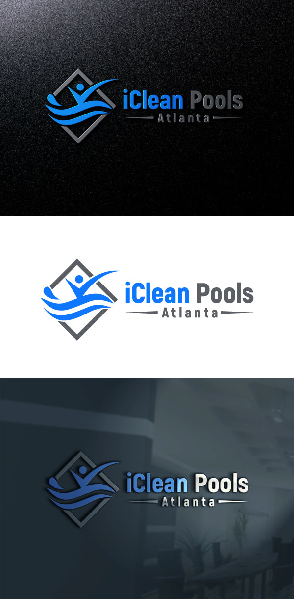 Feminine, Bold, Pool Service Logo Design for iClean Pools Atlanta by ...