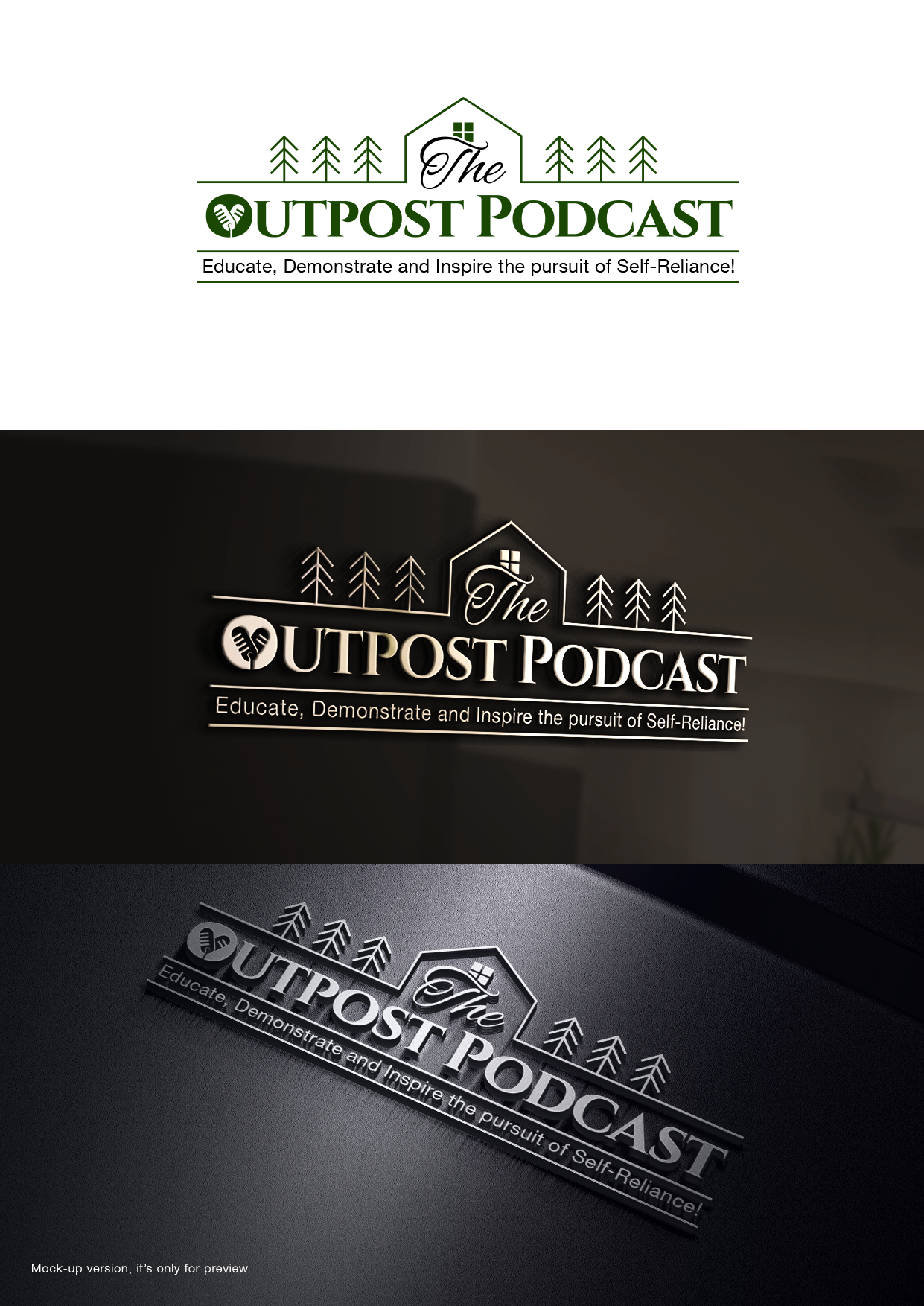Traditional, Bold Logo Design for The Outpost Radio Podcast Network and ...