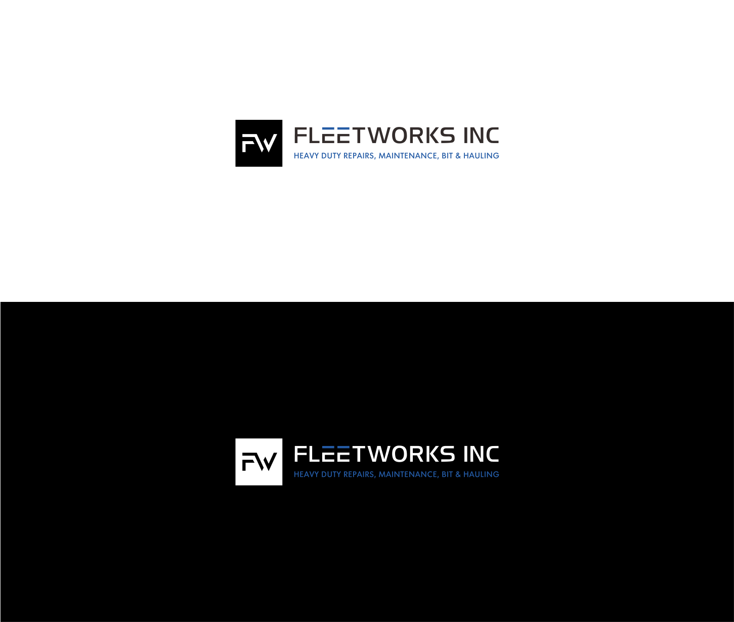 Serious, Modern, Truck Repair Logo Design for FLEETWORKS INC "Heavy Duty Repairs, Maintenance ...