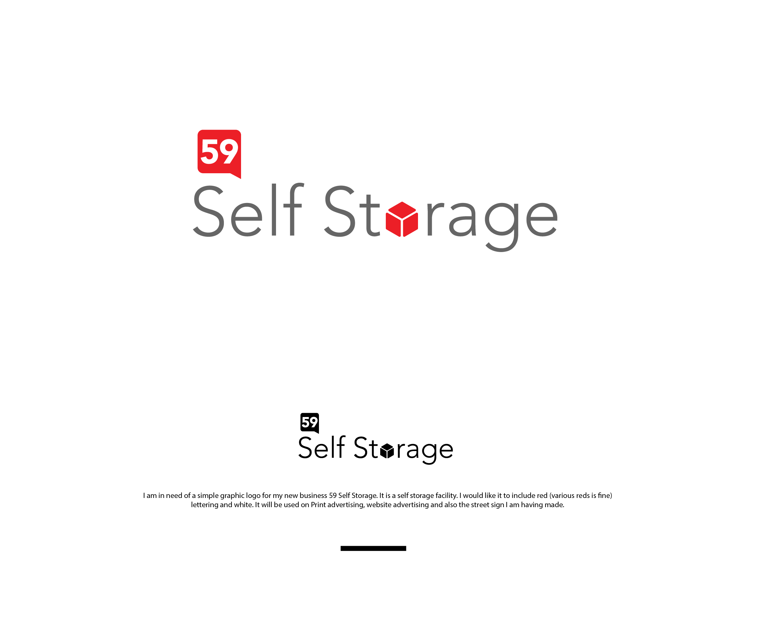Playful, Modern, Self Storage Logo Design for 59 Self Storage by Ng V ...