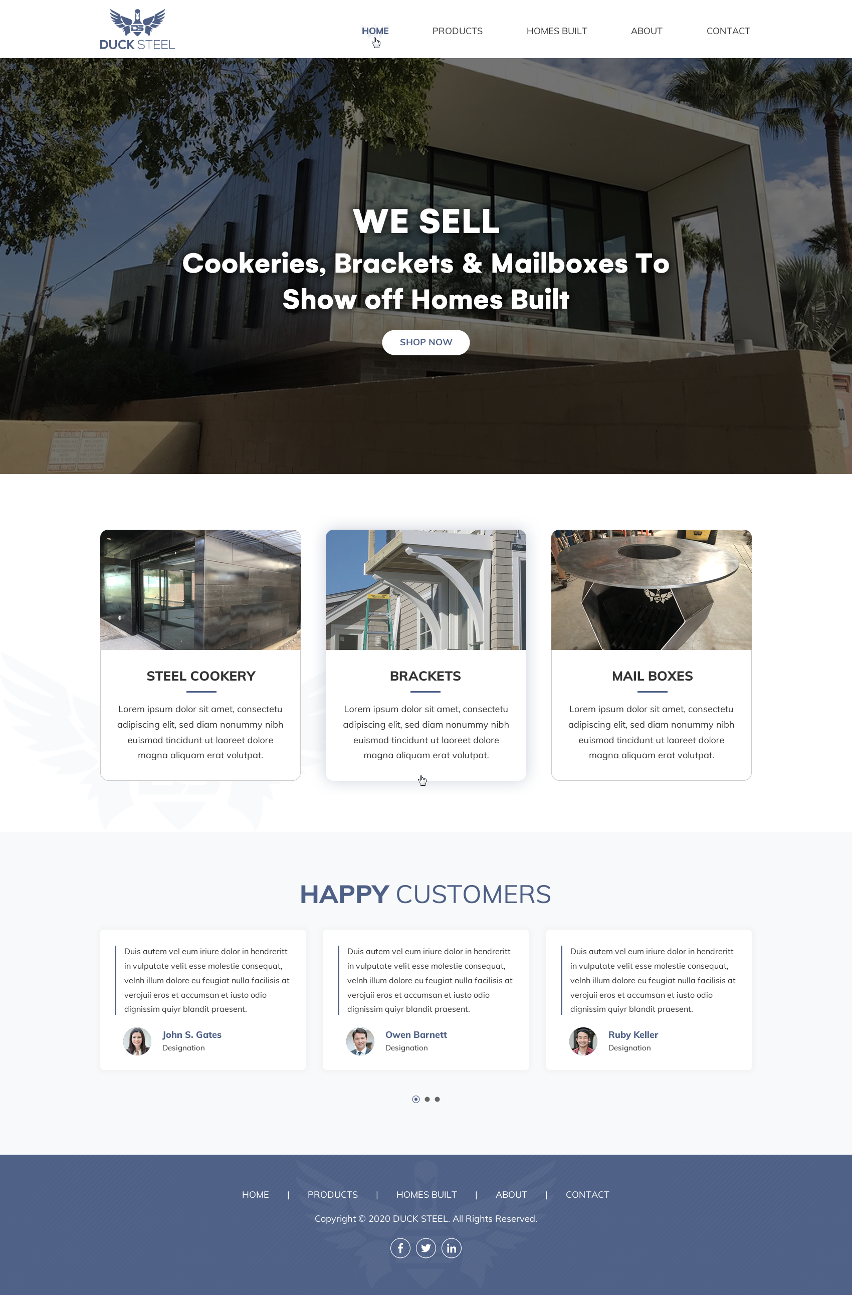 Modern, Professional, Building Product Web Design for Ducksteel Llc. by ...