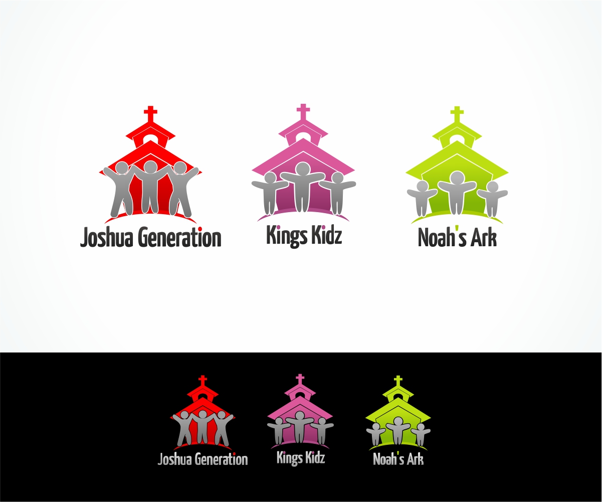 Church Logo Design for Joshua Generation Kings Kidz Noah's Ark by Robby ...