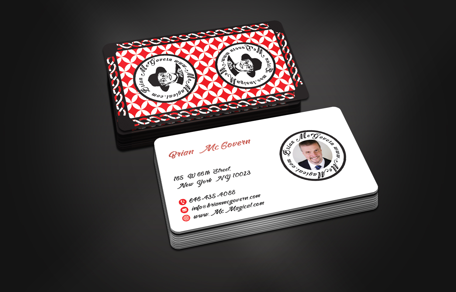 Elegant, Playful, Magician Business Card Design for Brian McGovern by ...