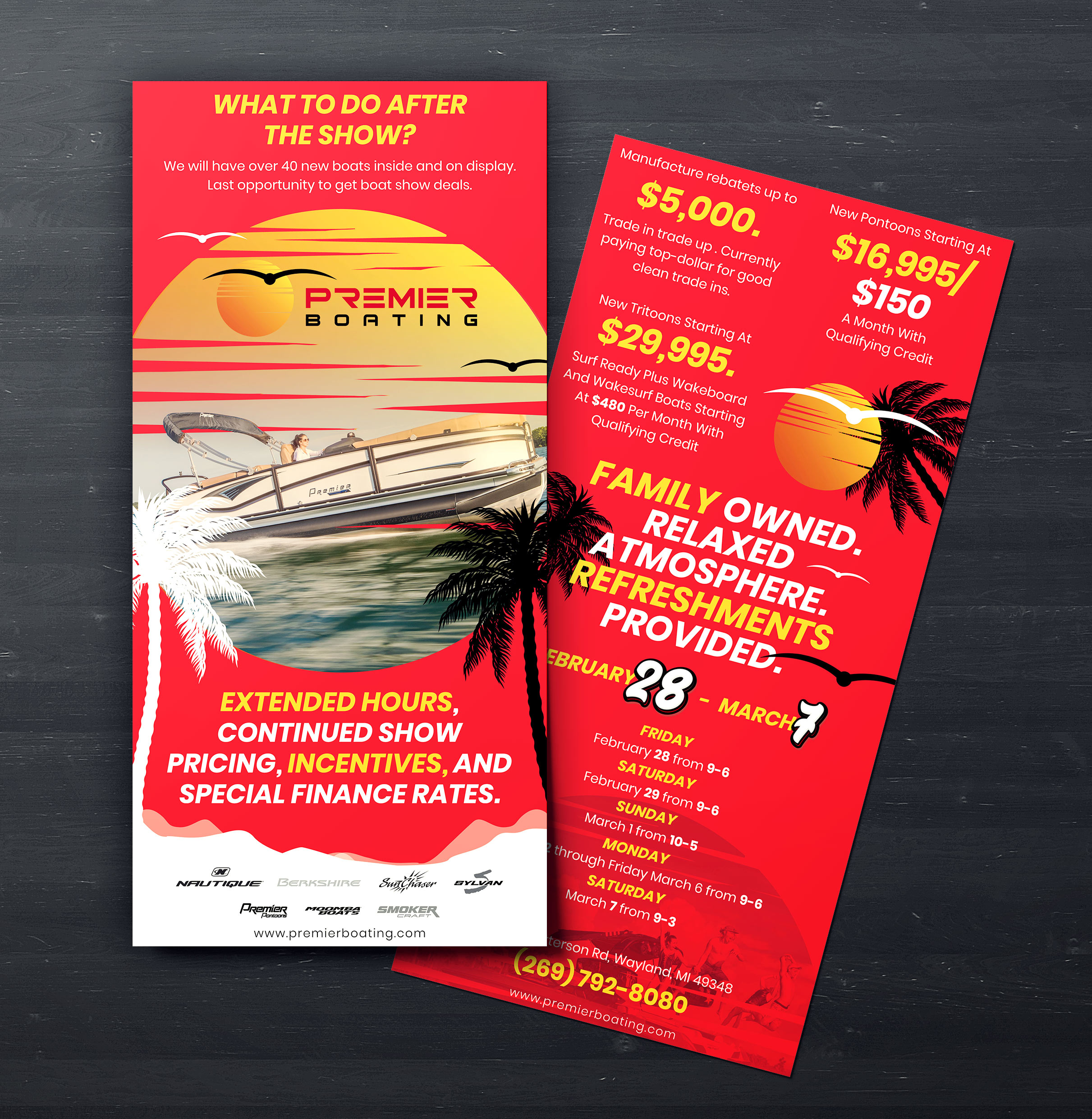 Colorful, Playful, Dealership Flyer Design for Premier Boating by ...