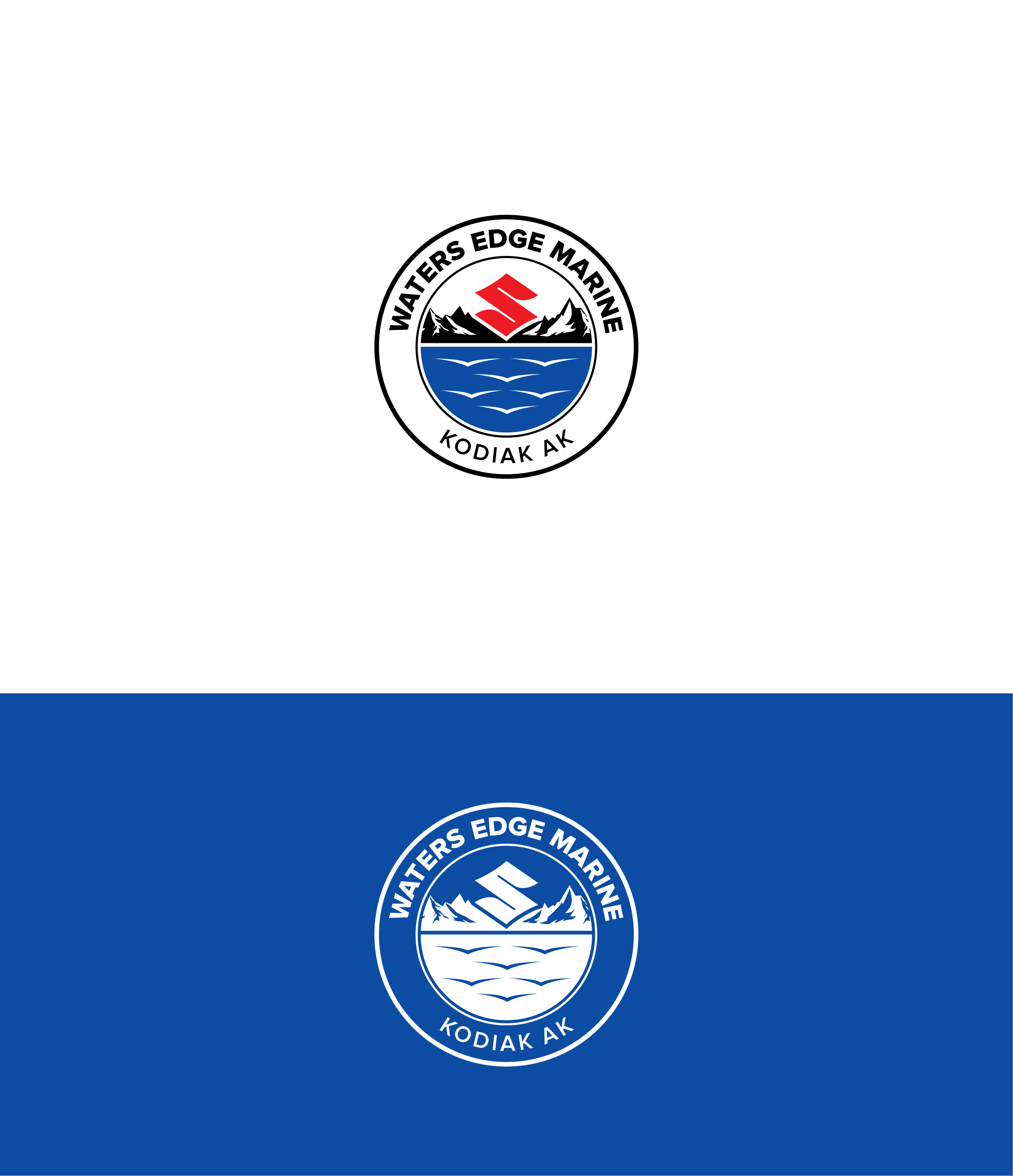 Logo Design for Water’s Edge Marine Kodiak AK by phosphorus | Design ...