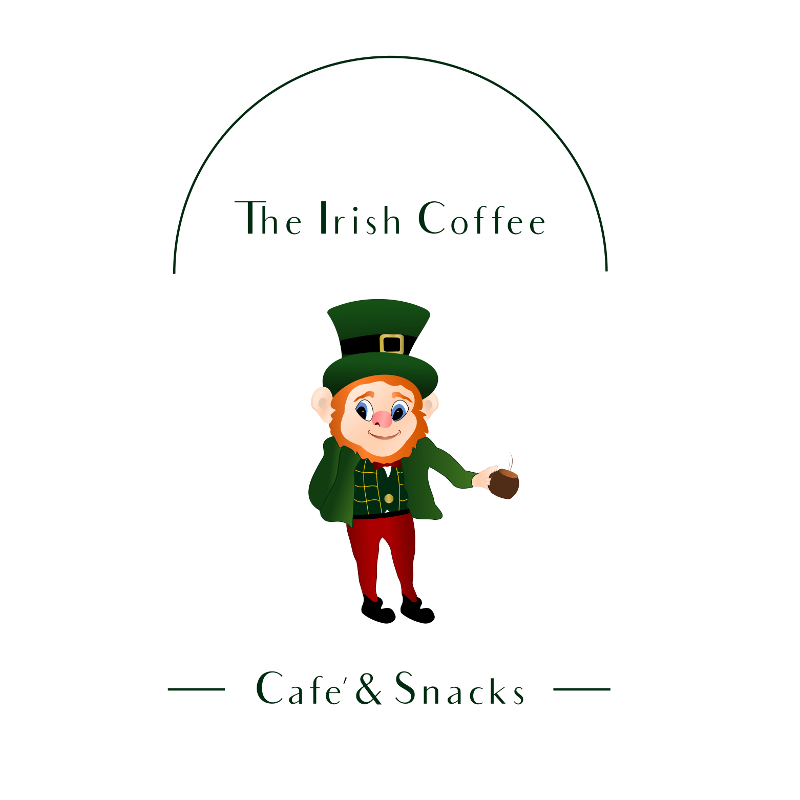 Playful, Colorful Logo Design for Name: The Irish Coffee. Slogan: Café ...