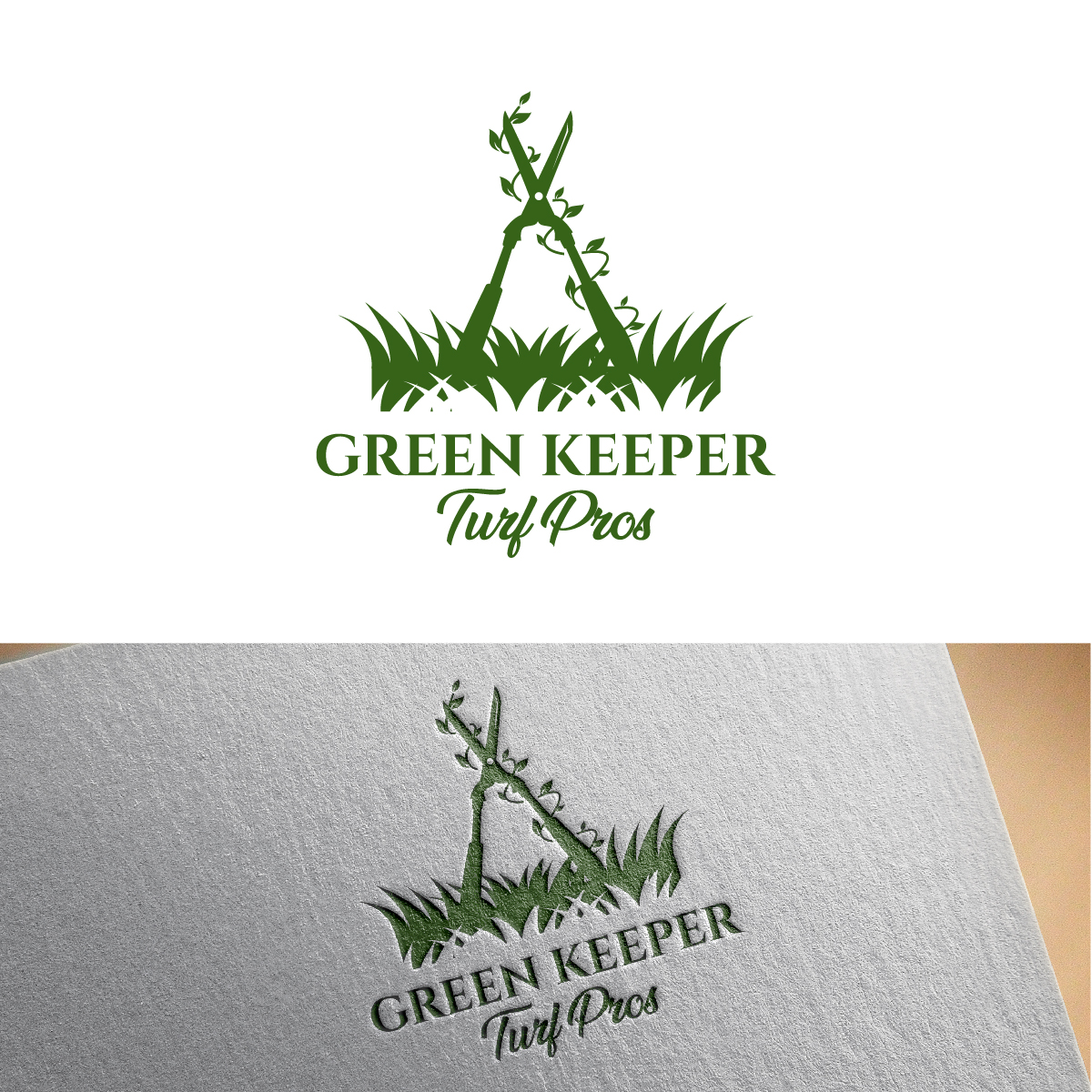 Logo Design for Green Keeper Turf Pros by fly design | Design #23646884