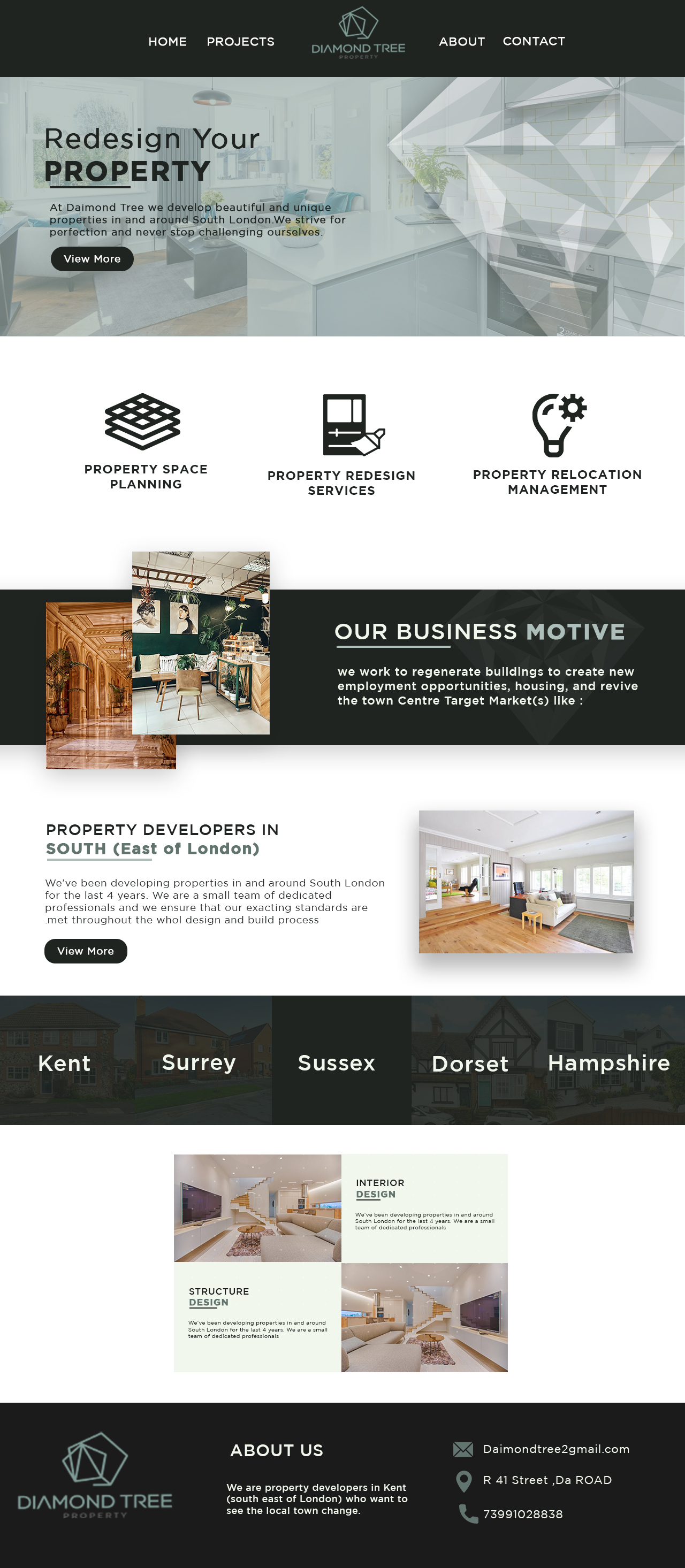 Bold, Modern, Real Estate Development Web Design for Diamond Tree Commerce Ltd by Adeel Rahman ...