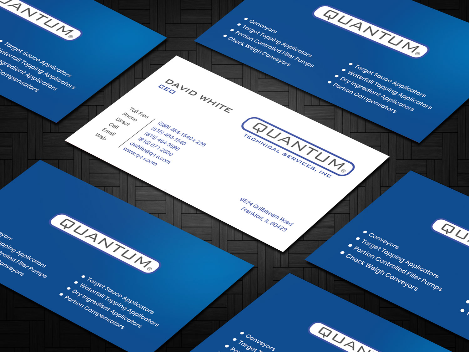Bold, Serious Business Card Design for Quantum Technical Services by ...