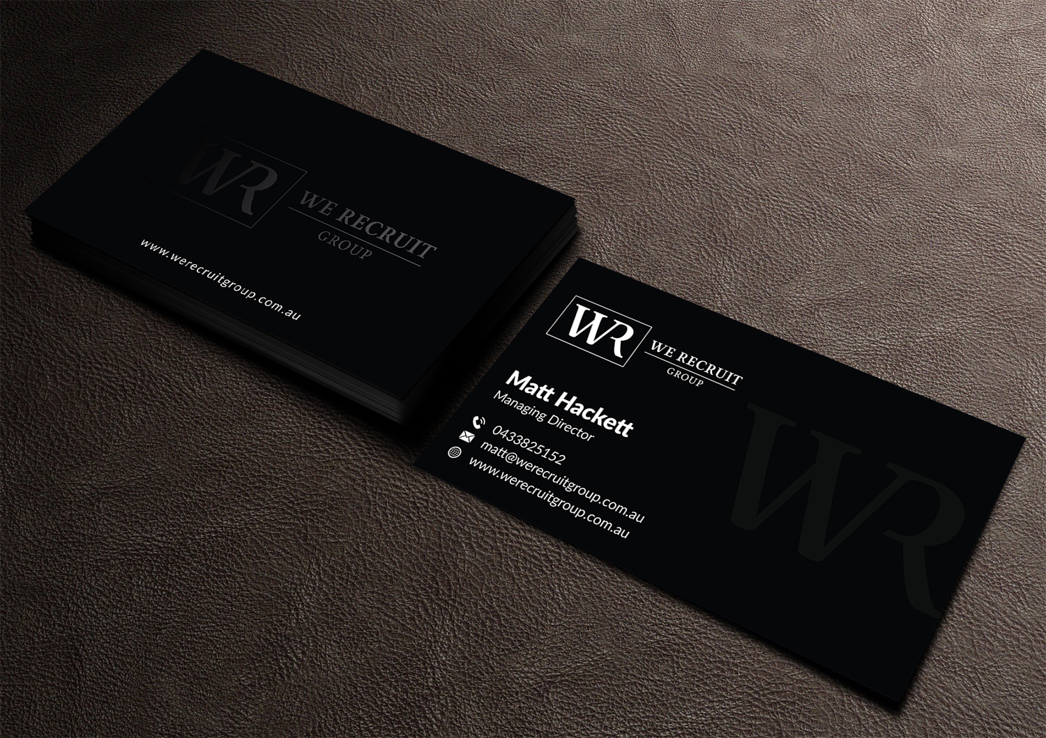 Serious, Modern, Recruiter Business Card Design for We Recruit Group by ...