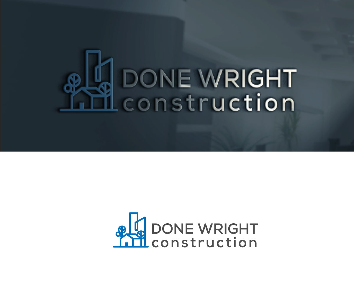Bold, Serious, Residential Construction Logo Design for Done Wright Construction by ...