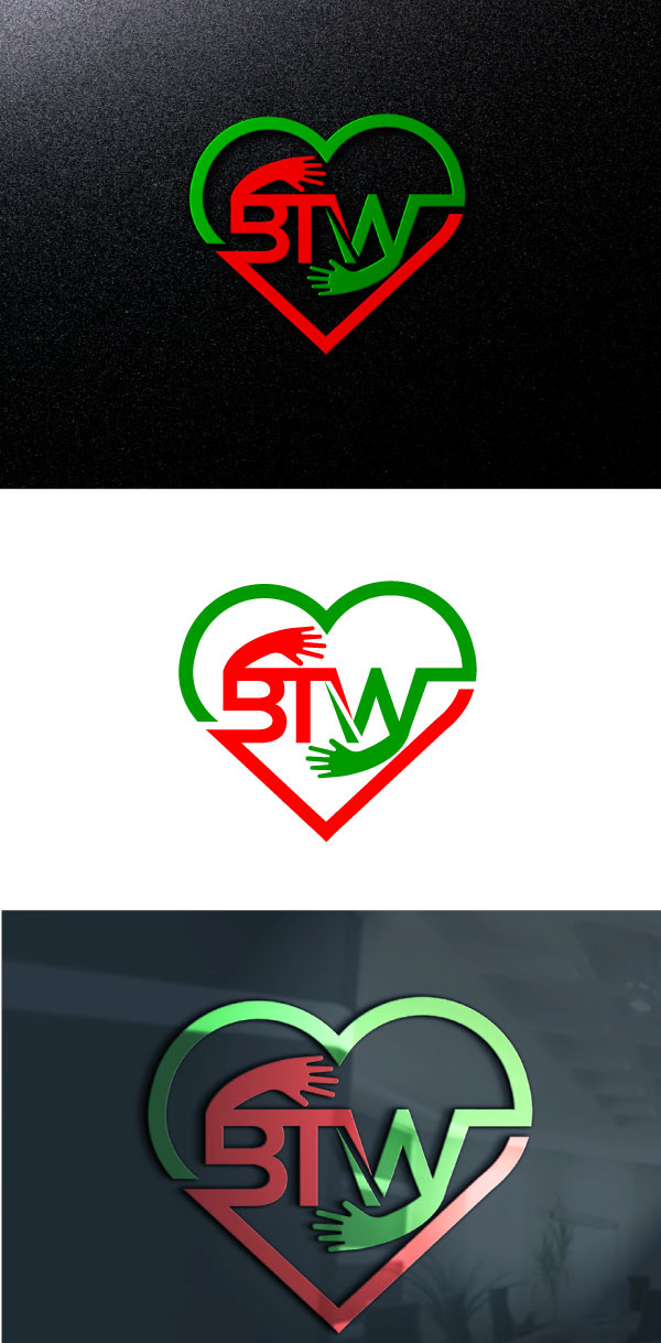 Personable, Playful Logo Design for "BTW" (with hugging arm cut-out) by ...