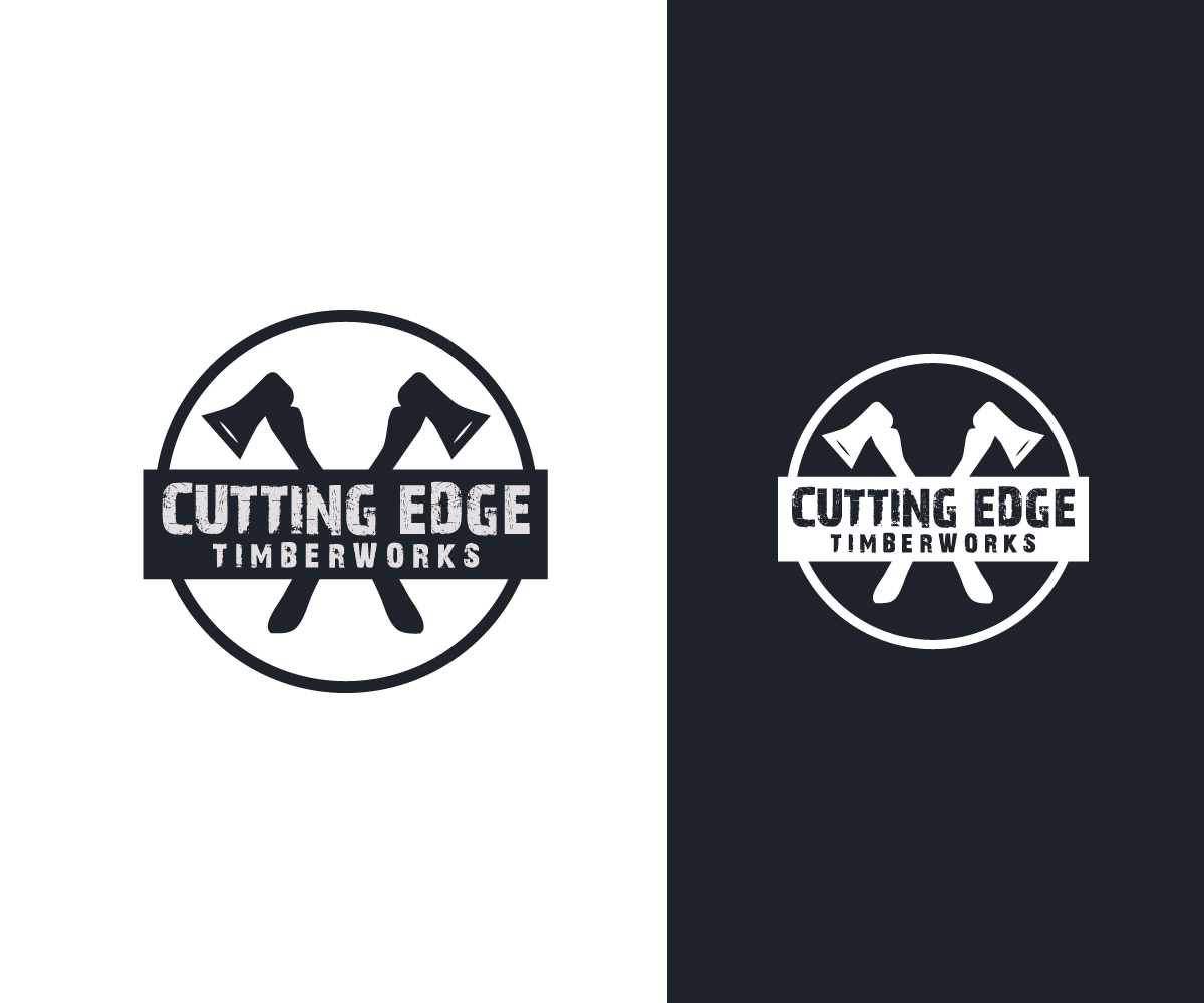 Masculine, Bold Logo Design for Cutting Edge Timberworks by logograph ...