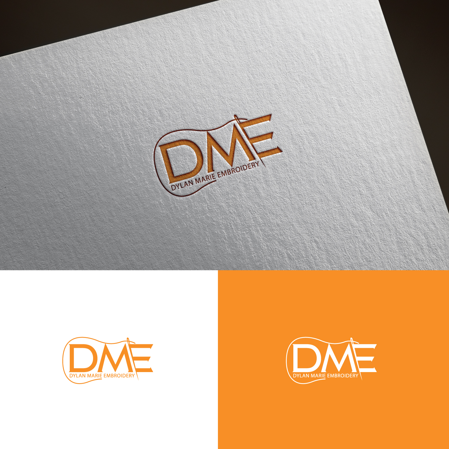 Modern, Upmarket, Embroidery Logo Design for DME Dylan Marie Embroidery ...
