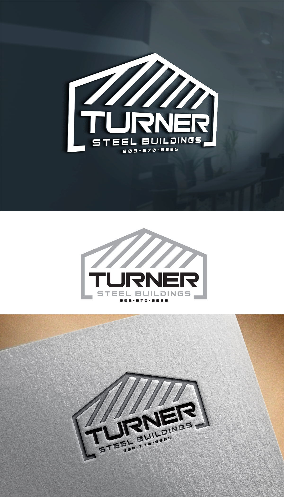 Logo Design for Turner Steel Buildings, and one with 903-570-8935 by ...