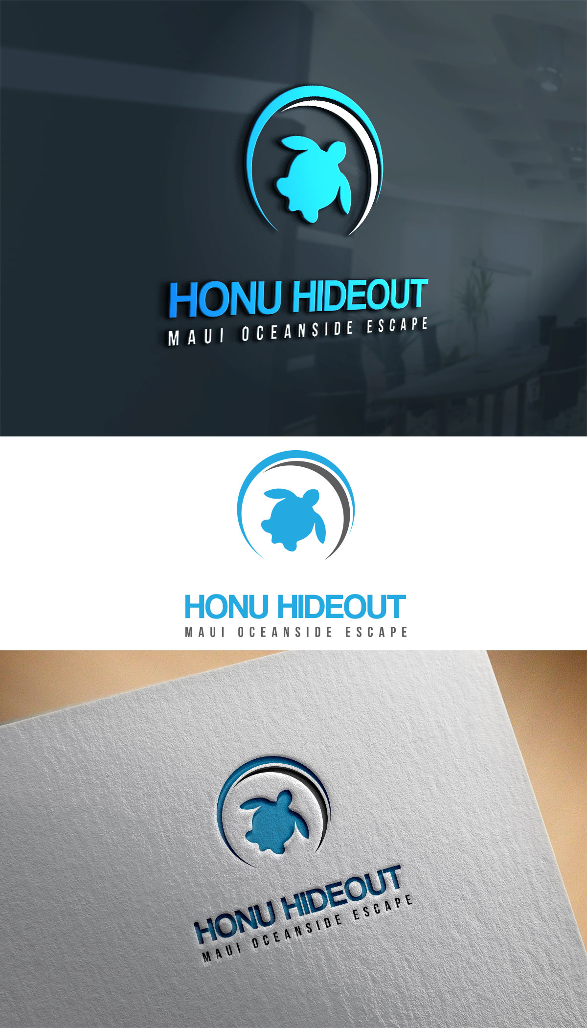 Playful, Personable Logo Design for Honu Hideout - Maui Oceanside Escape by logograph | Design ...