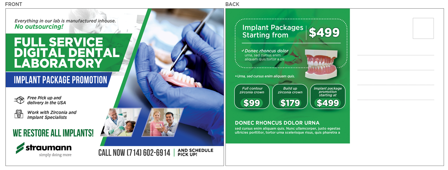 Postcard Design for Weber Dental Laboratory by Jay Design | Design ...