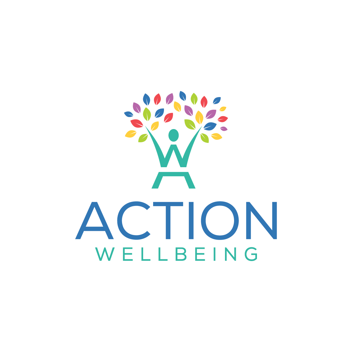 Colorful, Bold, Wellness Logo Design for Action Wellbeing by -:SD ...