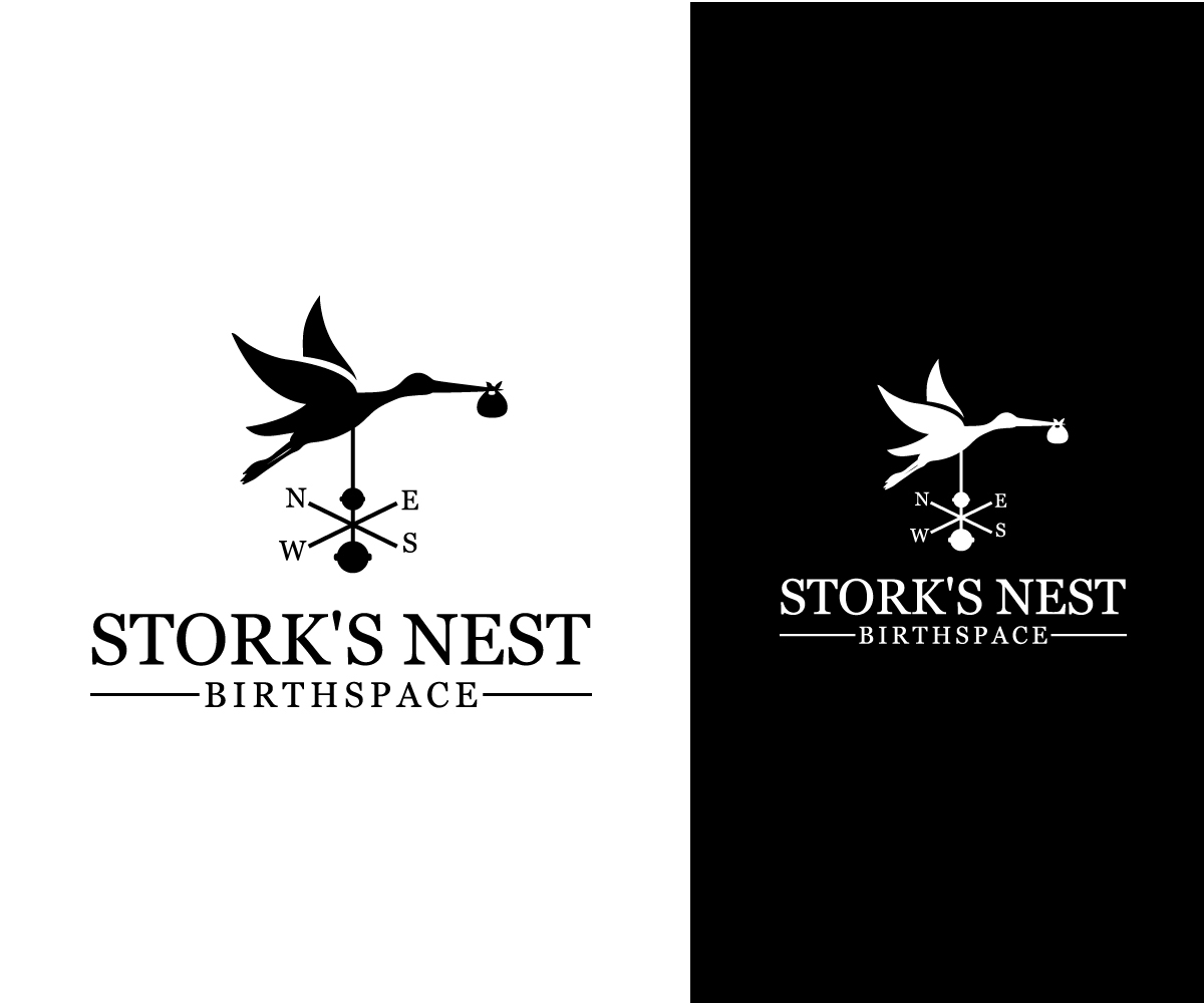 Logo Design for Stork's Nest BirthSpace by logograph | Design #23806077