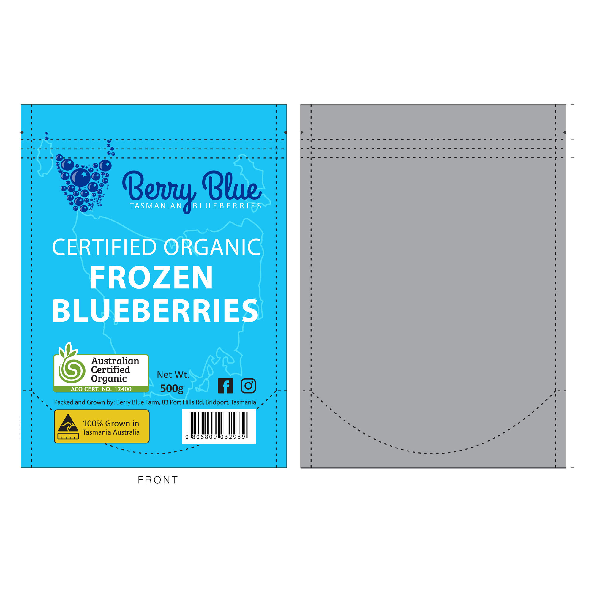 Label Design for Berry Blue Blueberries by ***strange*** | Design #23774985