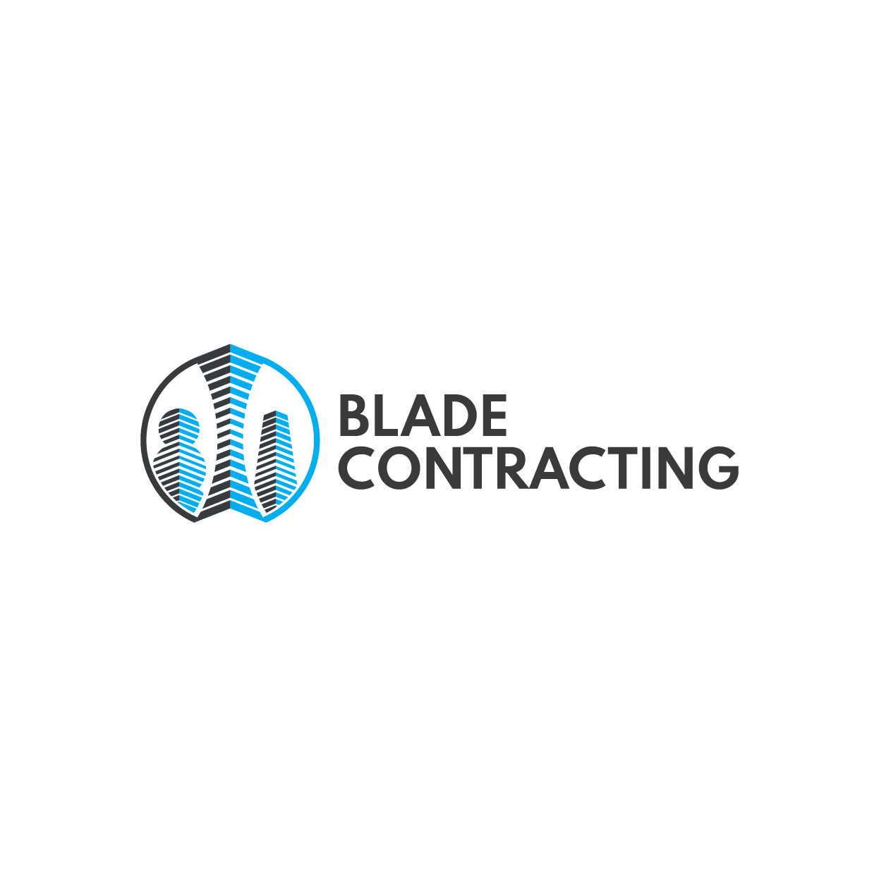 Bold, Serious, Construction Company Logo Design for Blade Contracting ...