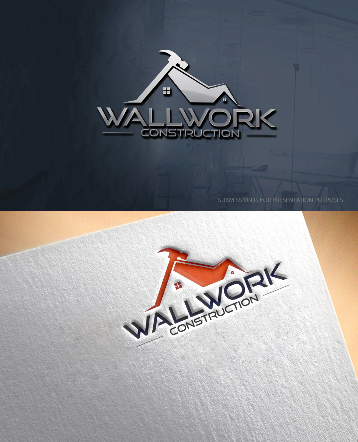 Construction Company Logo Design for Wallwork Construction by ...