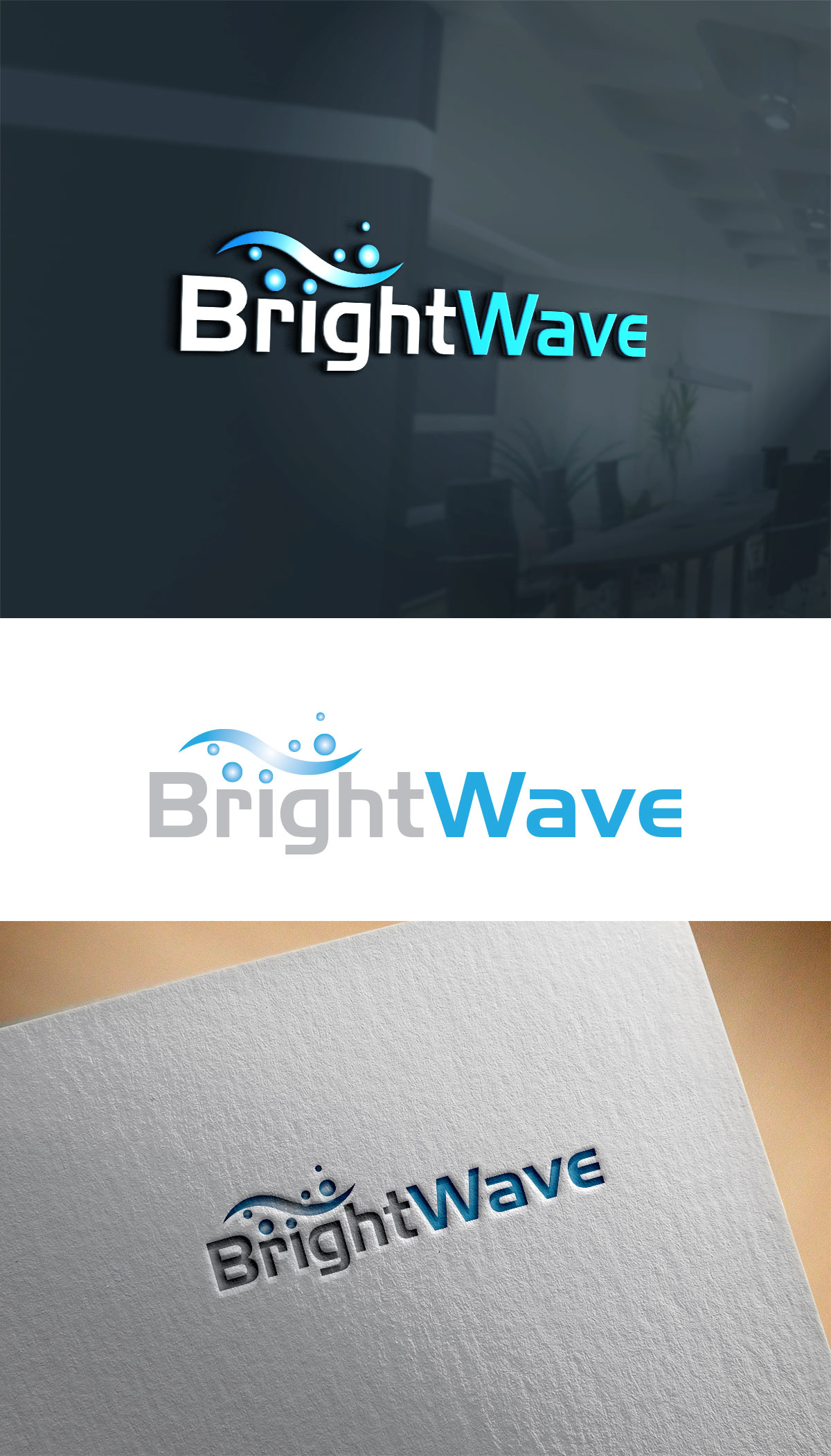 Modern, Colorful Logo Design for BrightWave by logograph | Design #23843202