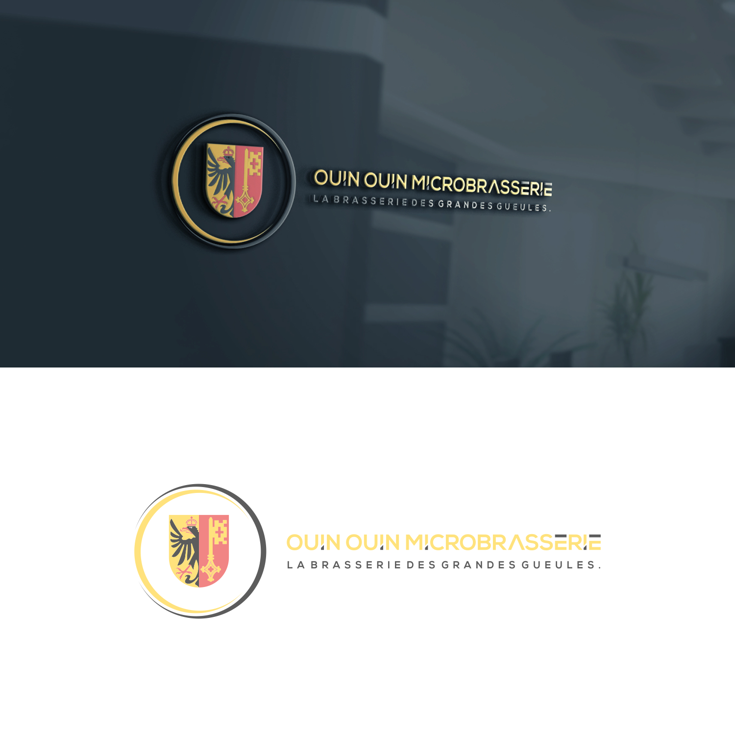 Bold, Playful Logo Design for Ouin Ouin Microbrasserie La brasserie des ...