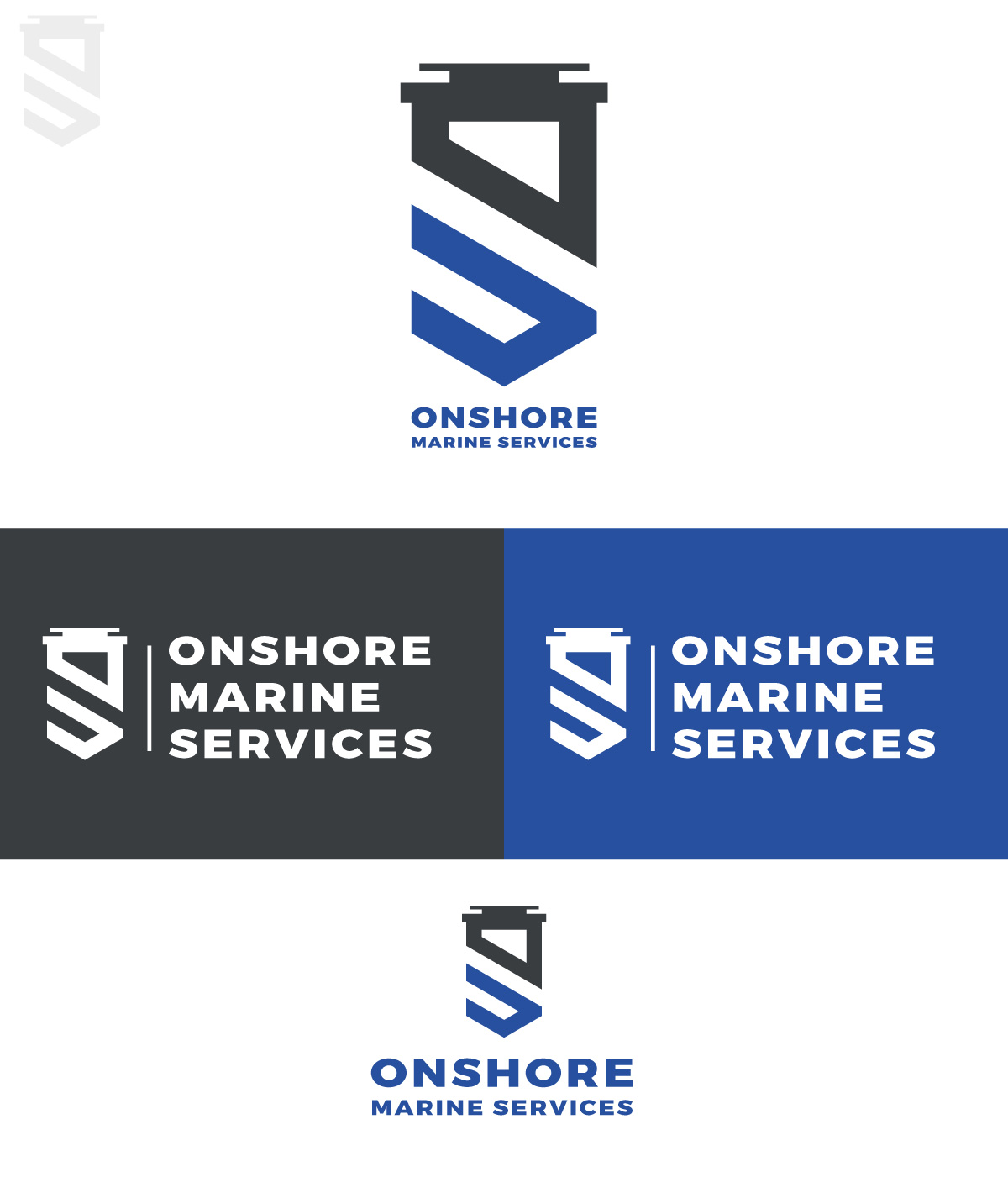 Serious, Masculine Logo Design for ONSHORE MARINE SERVICES by SpaGGy ...