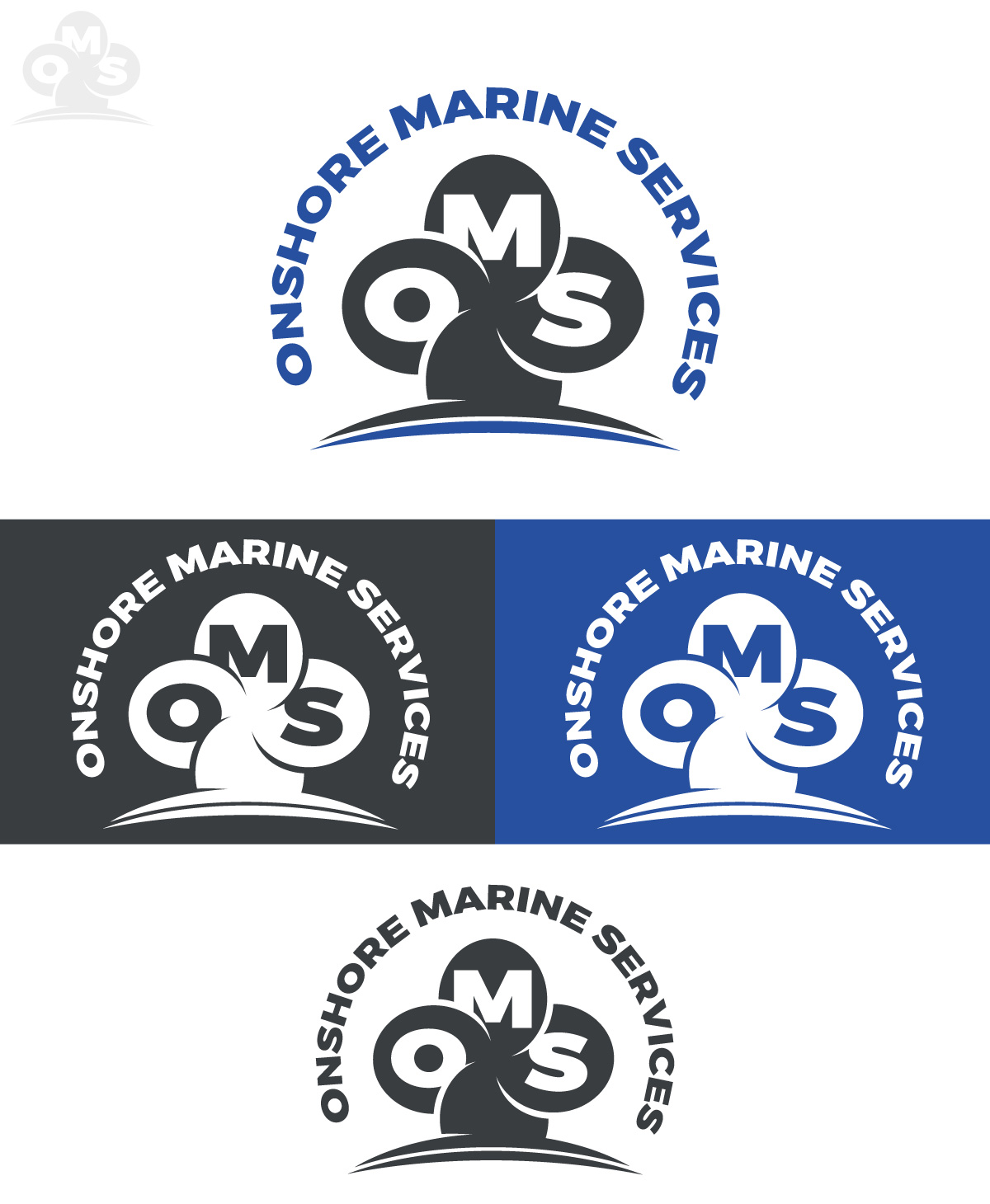 Serious, Masculine Logo Design for ONSHORE MARINE SERVICES by SpaGGy ...