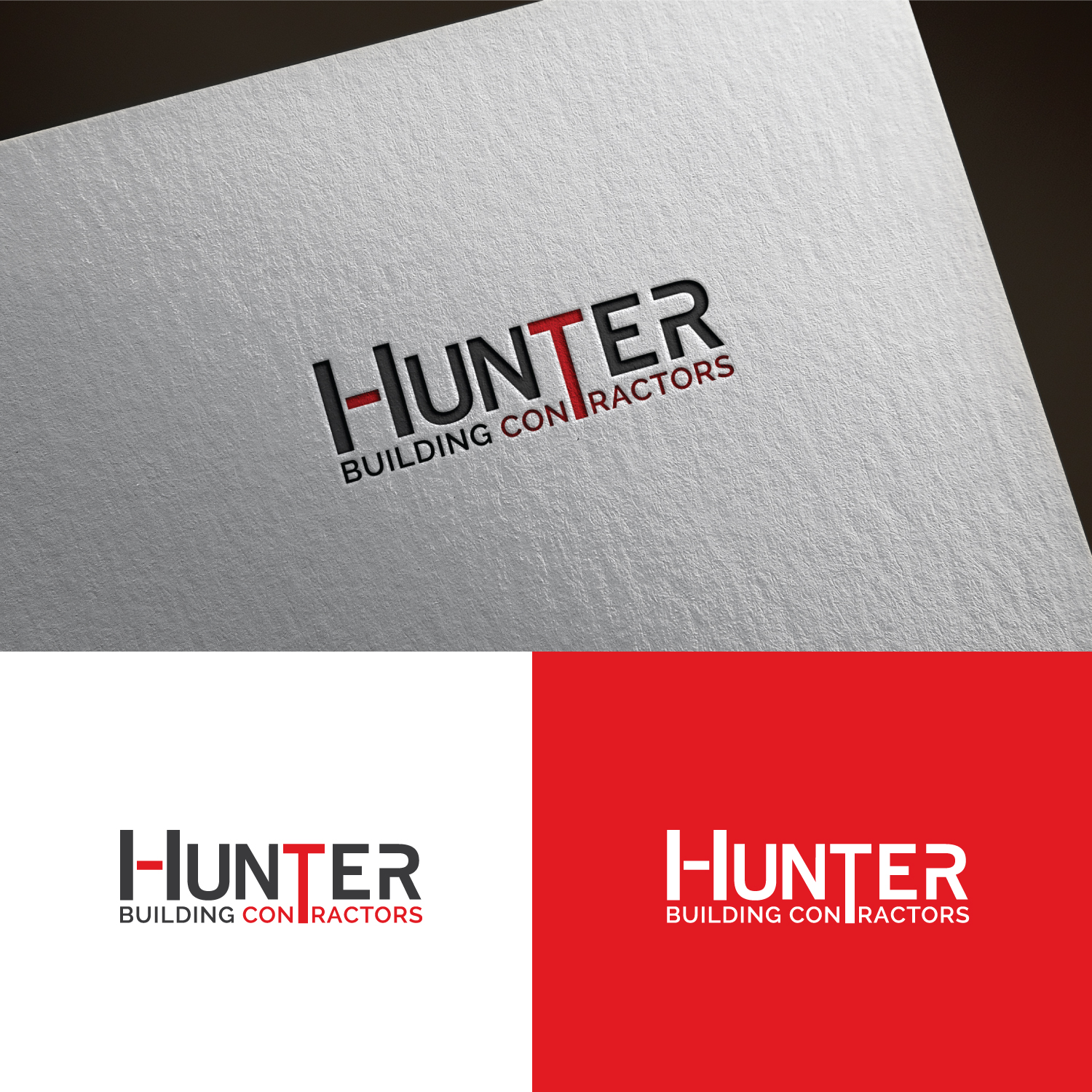 Modern, Professional, Construction Company Logo Design for Hunter ...