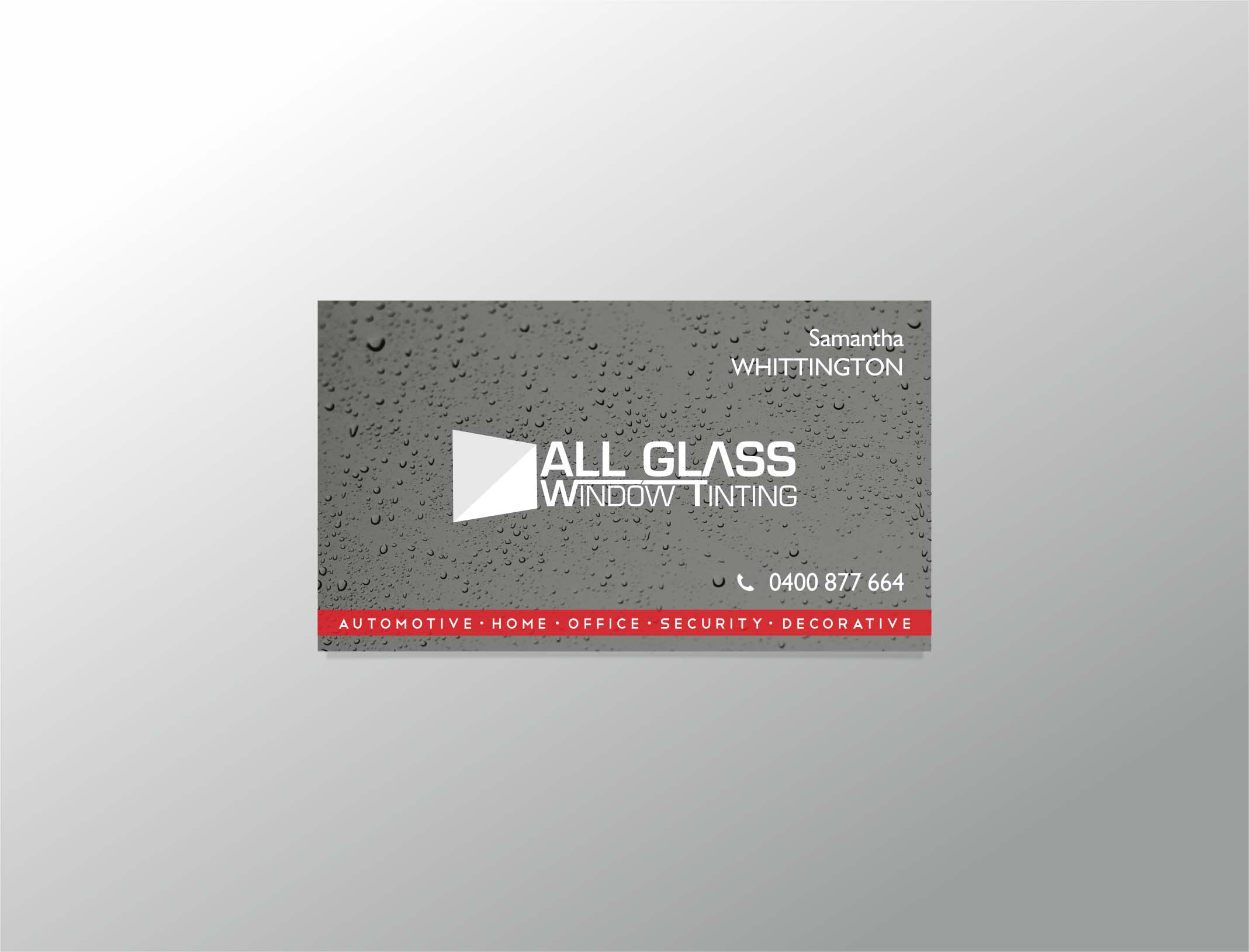 Business Card Design for All Glass Windscreens & Window Tinting by ...