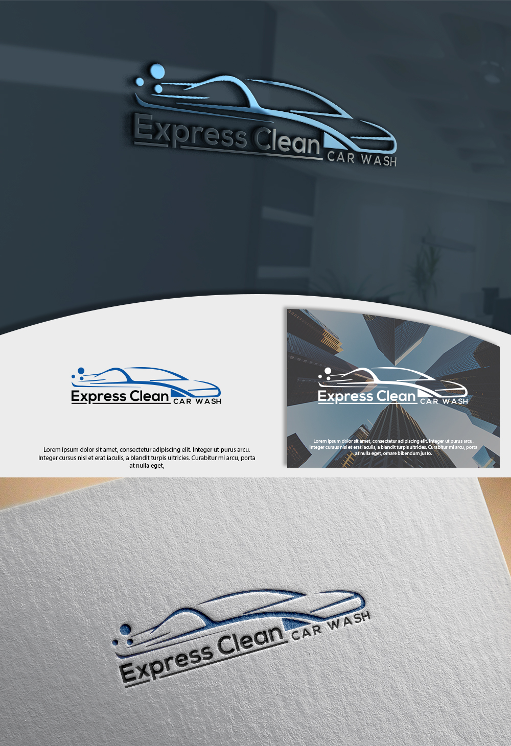 Logo Design for Express Clean Car Wash by InkForge Studio | Design ...