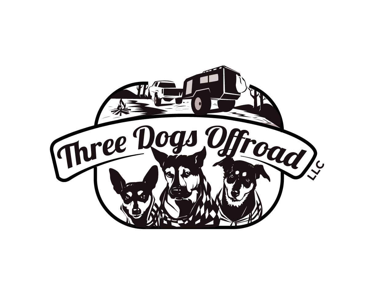 Playful, Modern Logo Design for Three Dogs Offroad LLC by Jay Design ...