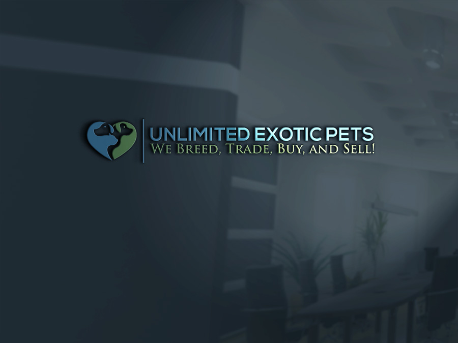 Modern, Masculine Logo Design for Unlimited Exotic Pets We Breed, Trade ...