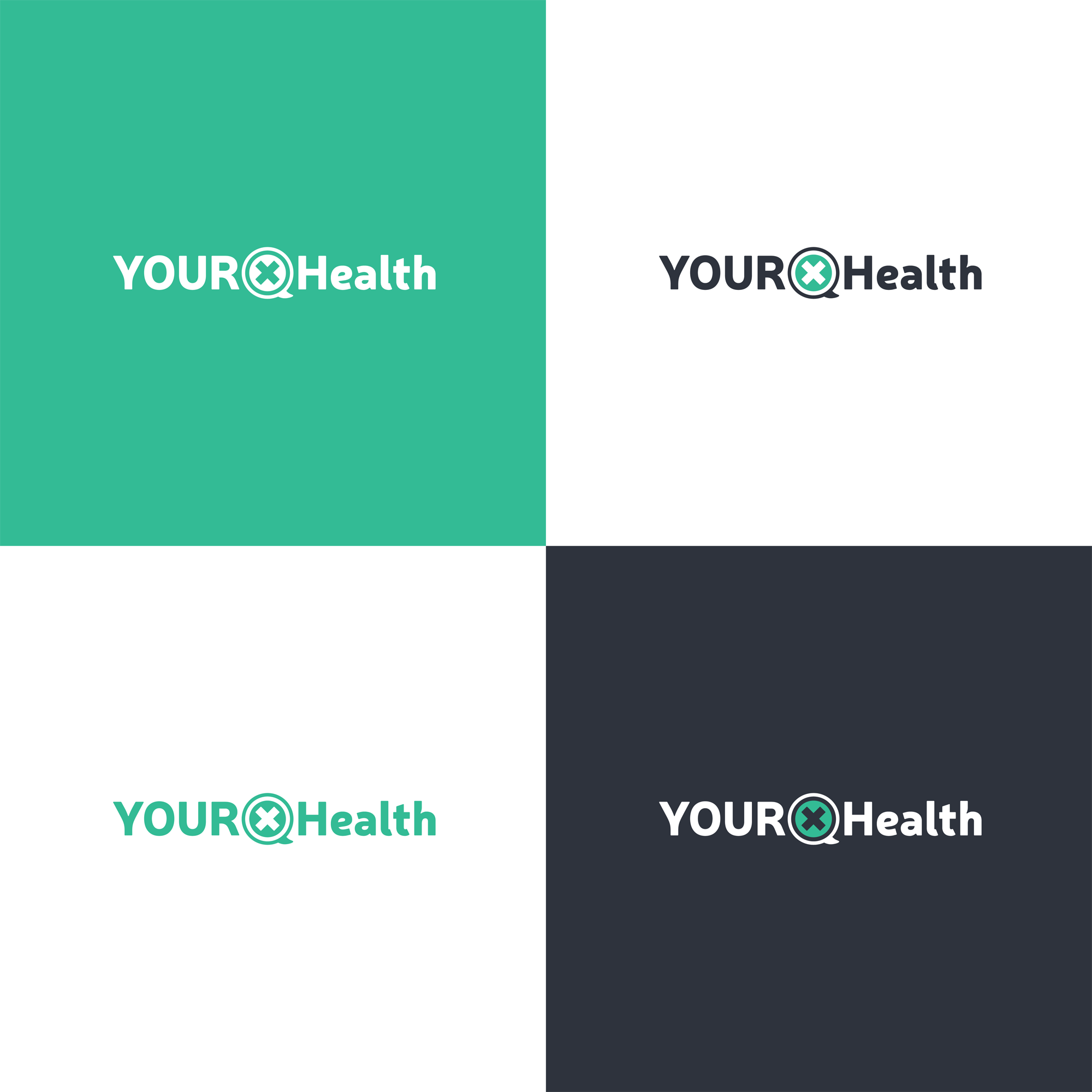 Logo Design for YOURx Health, please make the X lower case as to appear ...
