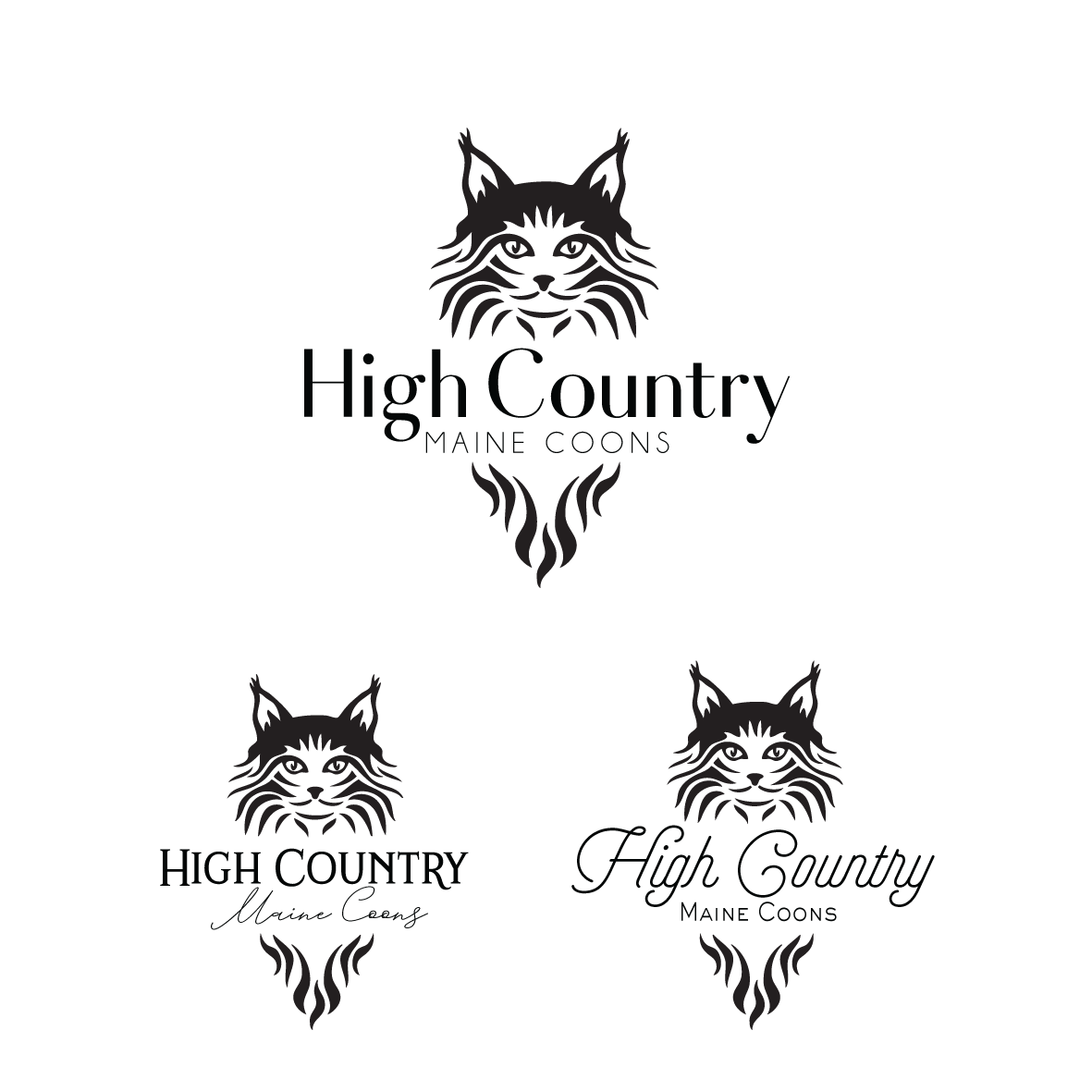 Elegant, Conservative, Pet Logo Design for High Country Maine Coons by ...